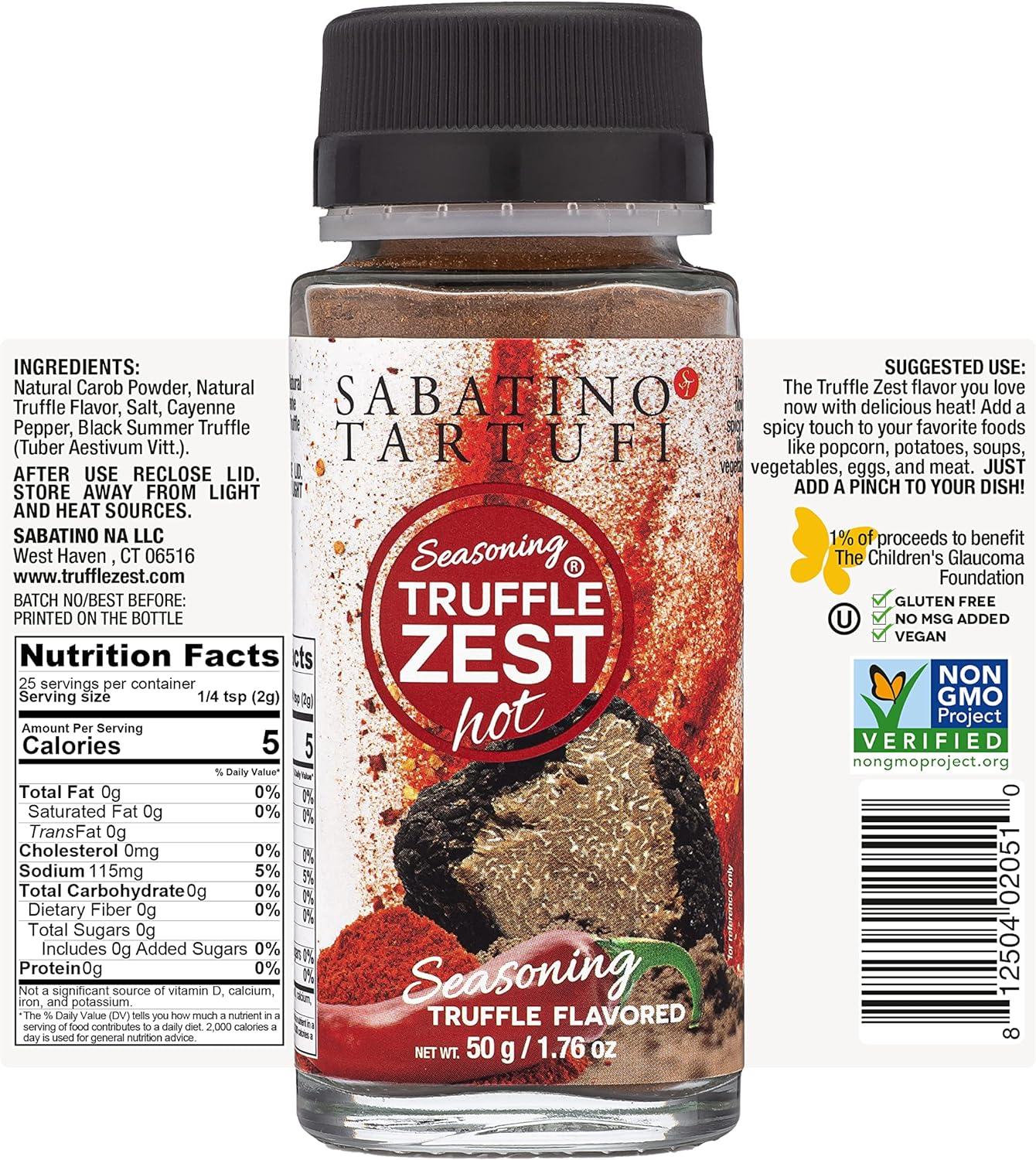 Sabatino Tartufi Truffle Zest Seasoning Hot 50g - All Natural Gourmet ...