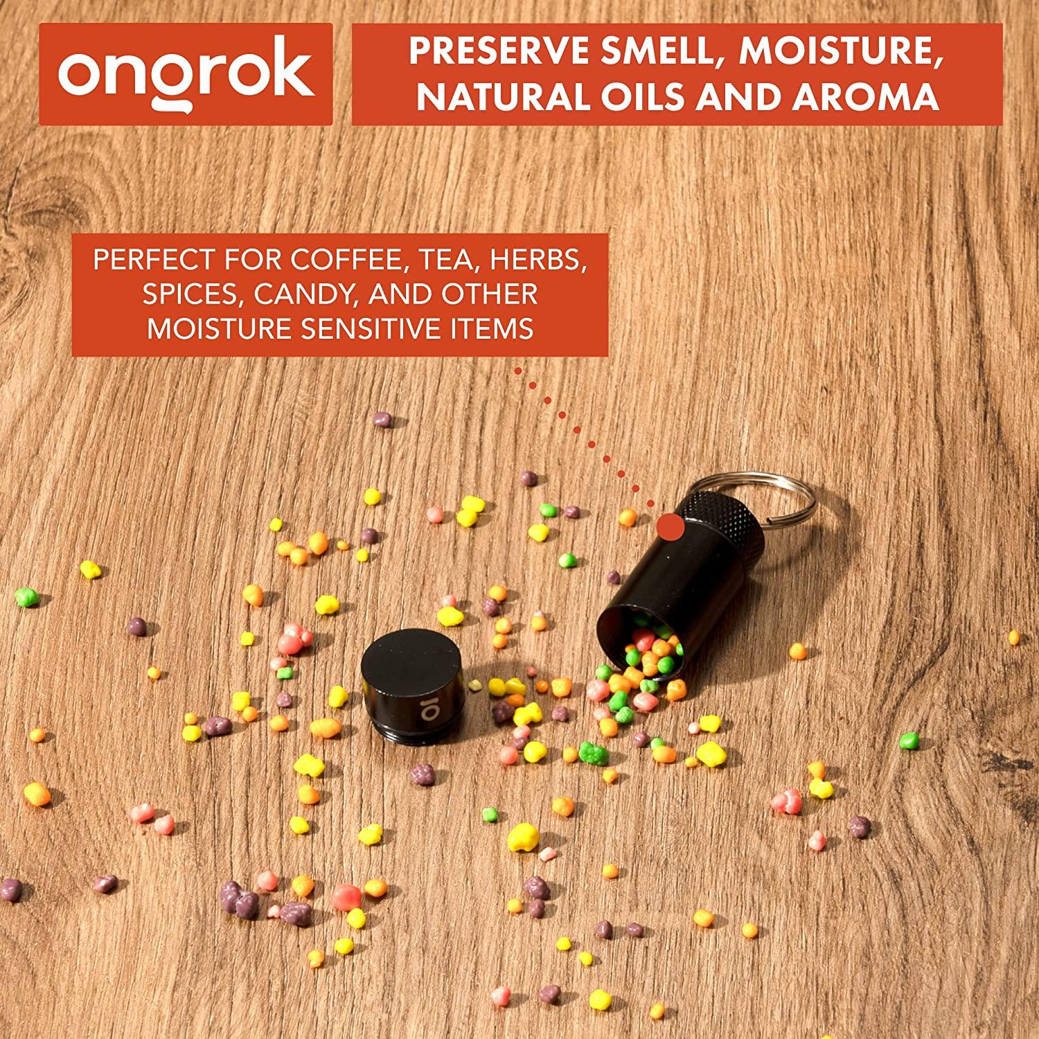 ONGROK Premium Mini Storage Tube Keychain Pocket-Sized Airtight ...