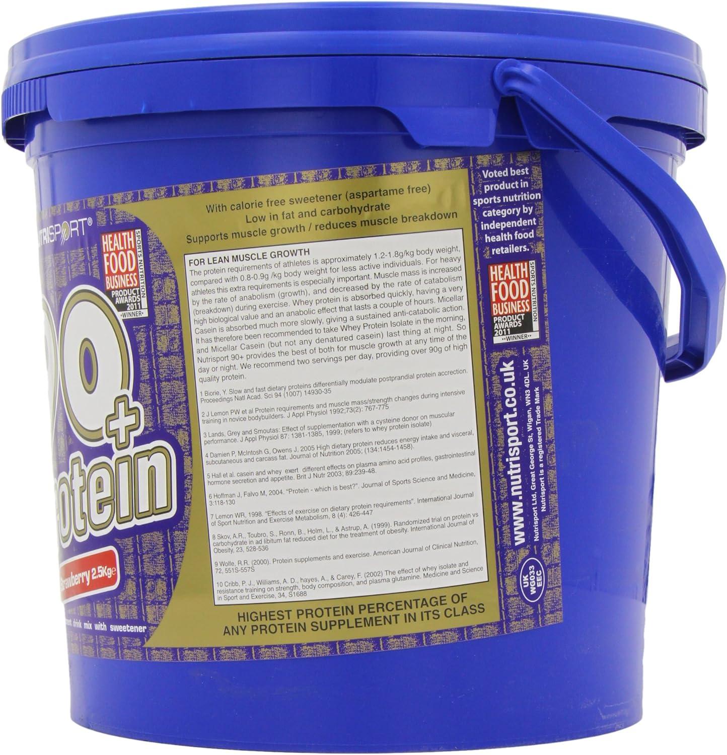 Nutrisport 90+ Protein Strawberry Powder 2.5Kg - High-Quality Protein ...