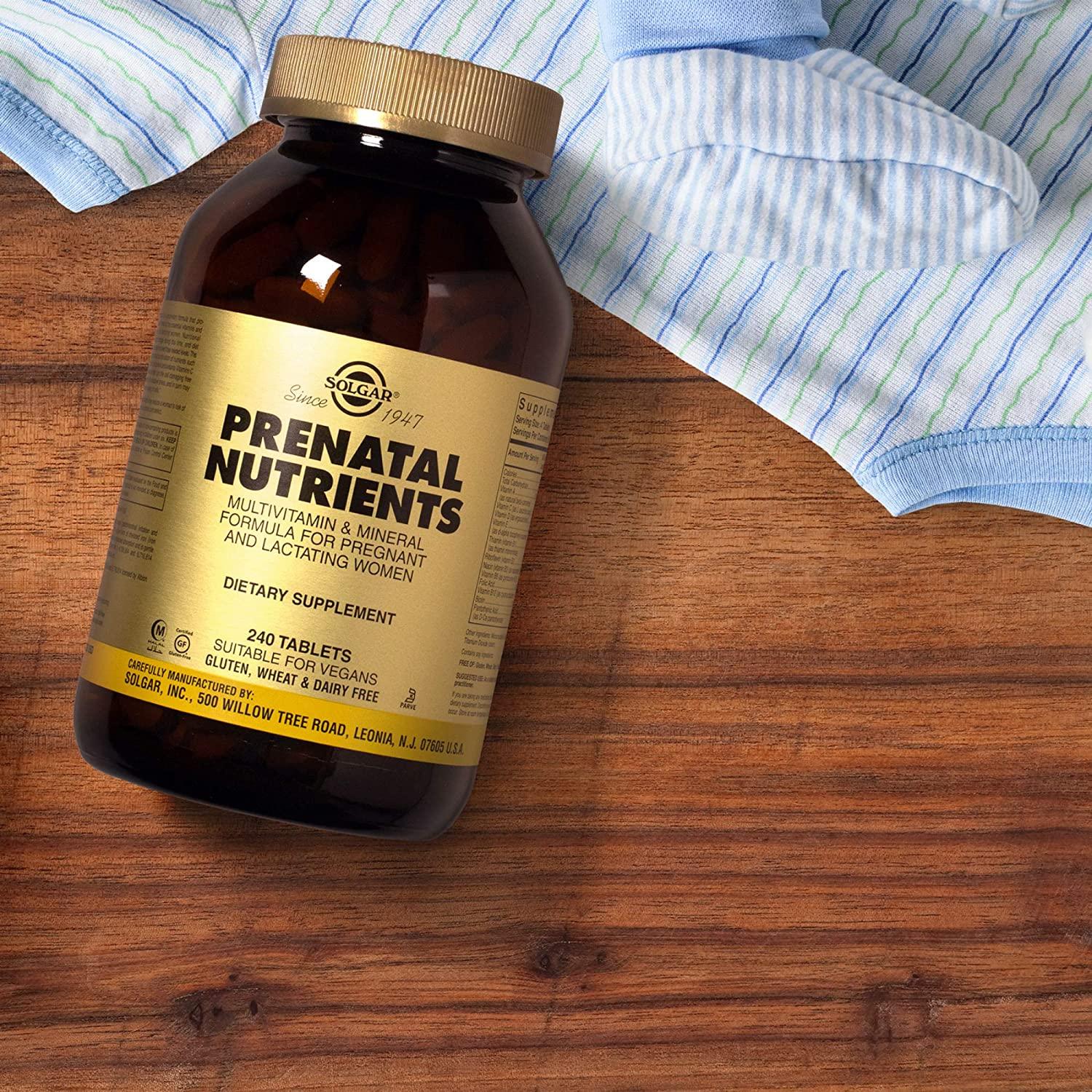 Solgar Prenatal Nutrients Multivitamin & Mineral - 240 Tablets for ...