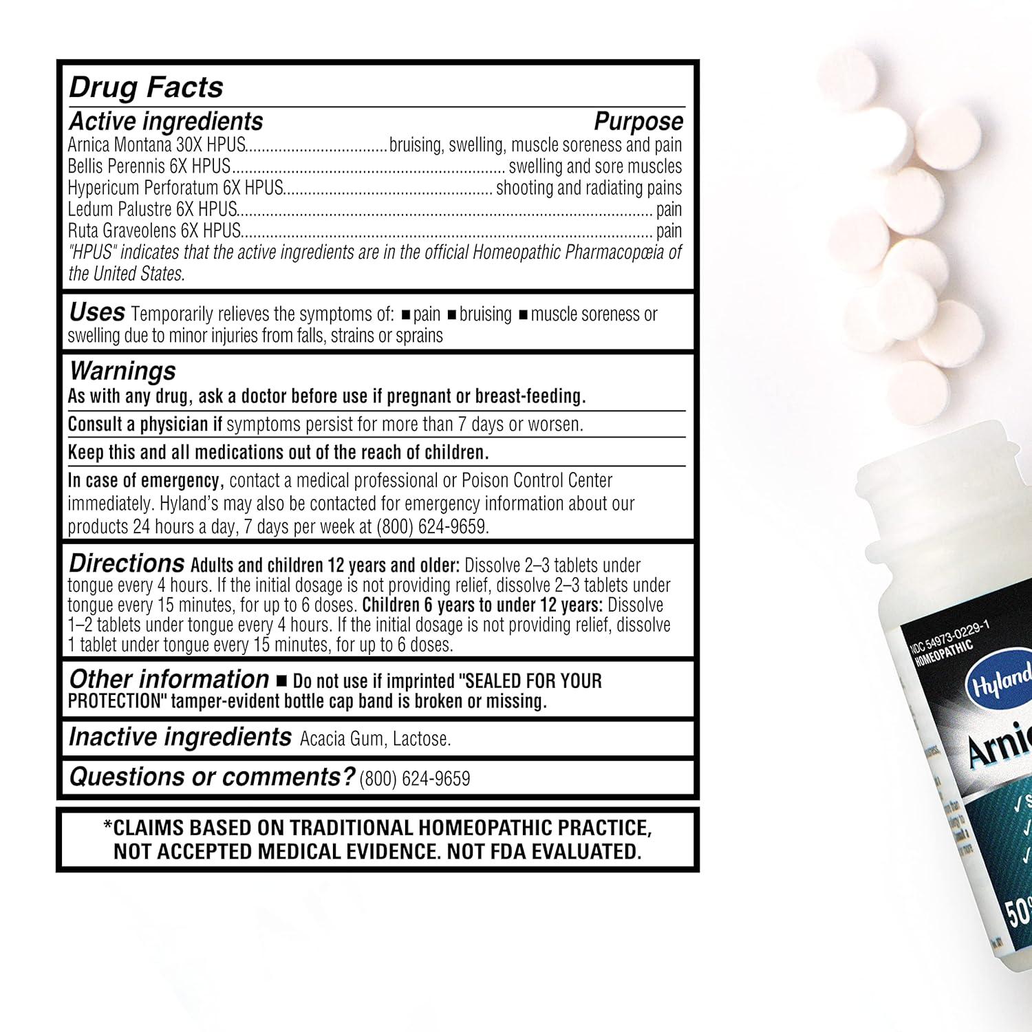 Hyland s Naturals ArnicAid Pain Relief for Minor Injuries Bruising ...