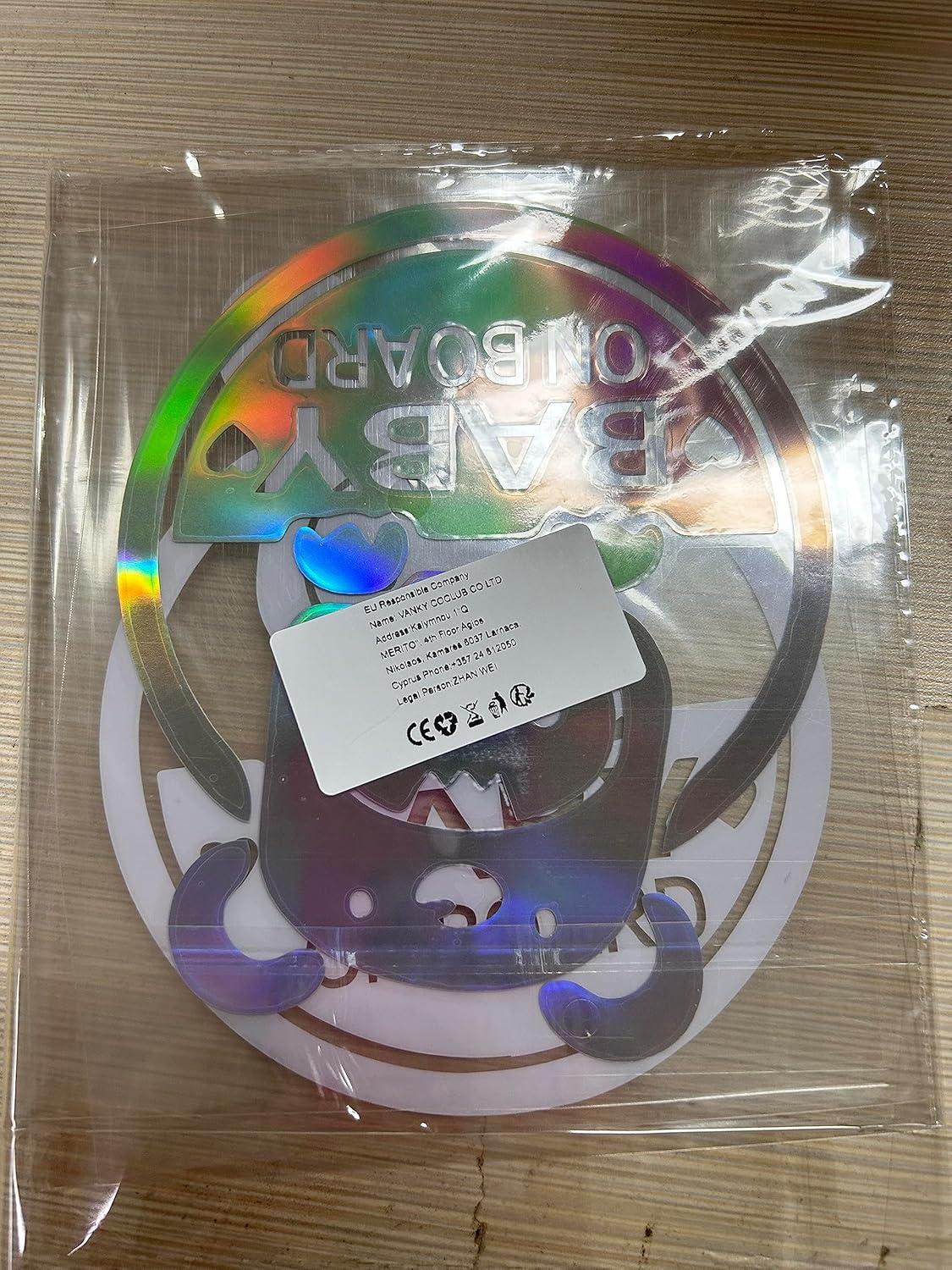 Baby on Board Stickers - Cute Removable Car Safety Stickers (2PCs ...