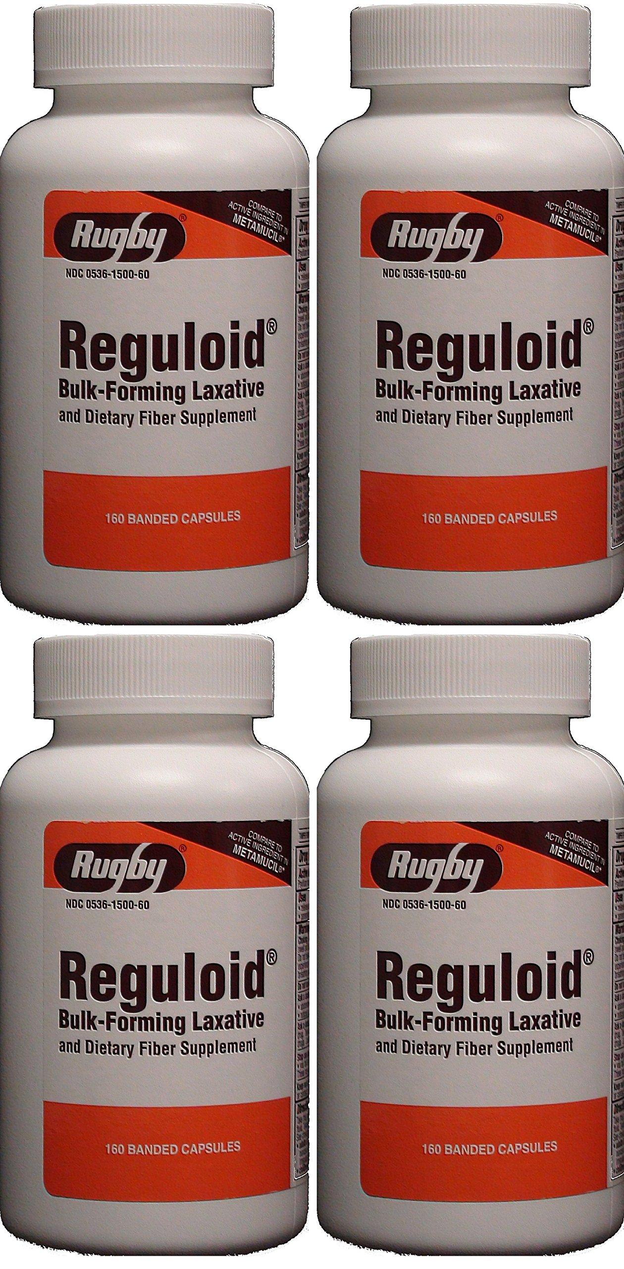 Reguloid Psyllium Husk Laxative Fiber Supplement Capsules - 640 ...