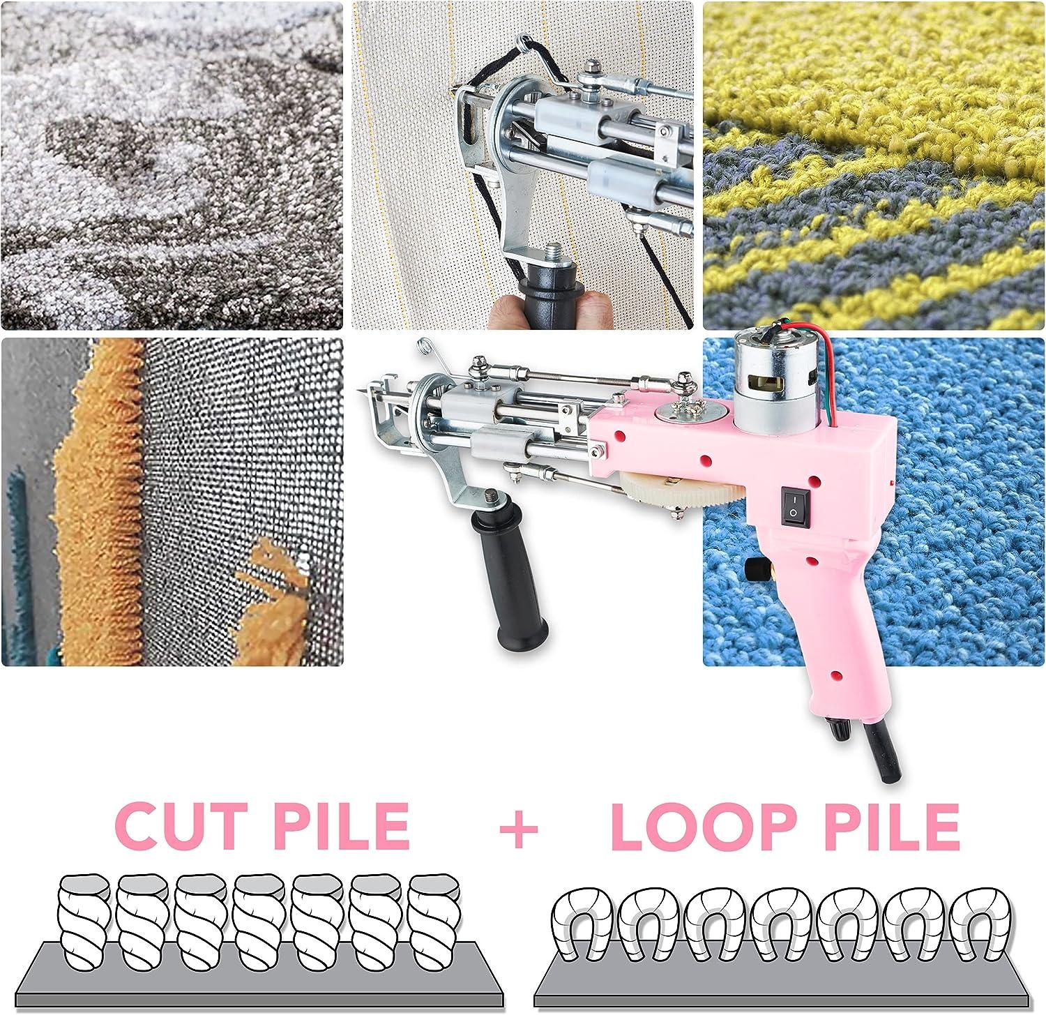 2-in-1 Cut Pile Loop Pile Tufting Gun Starter Kit | Electric Rug ...