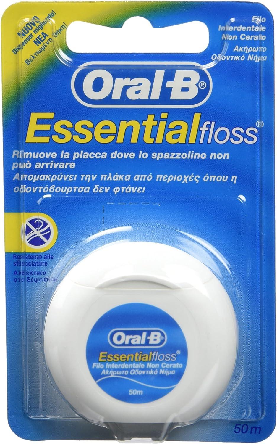 Essential Floss Original - 50m Dental Floss for Effective Oral Care ...