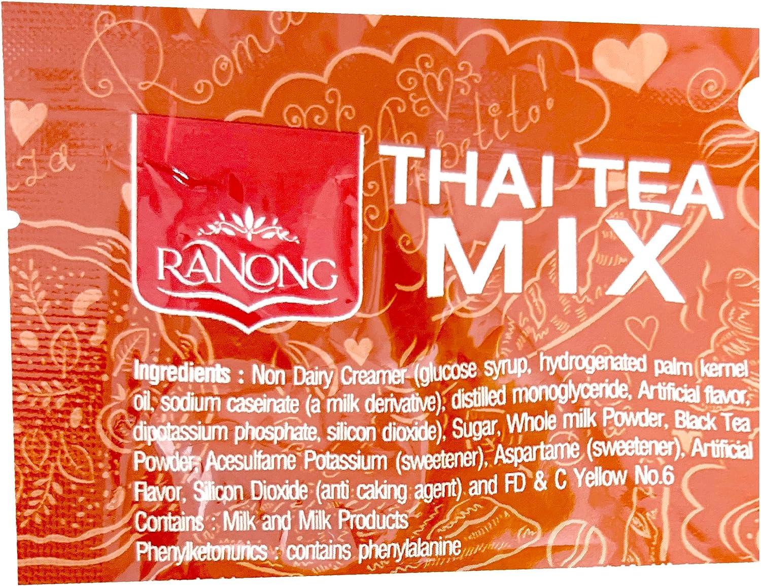 RANONG TEA Instant Thai Tea Mix 10 Sachets x 1 Bag by Triple W Shop ...