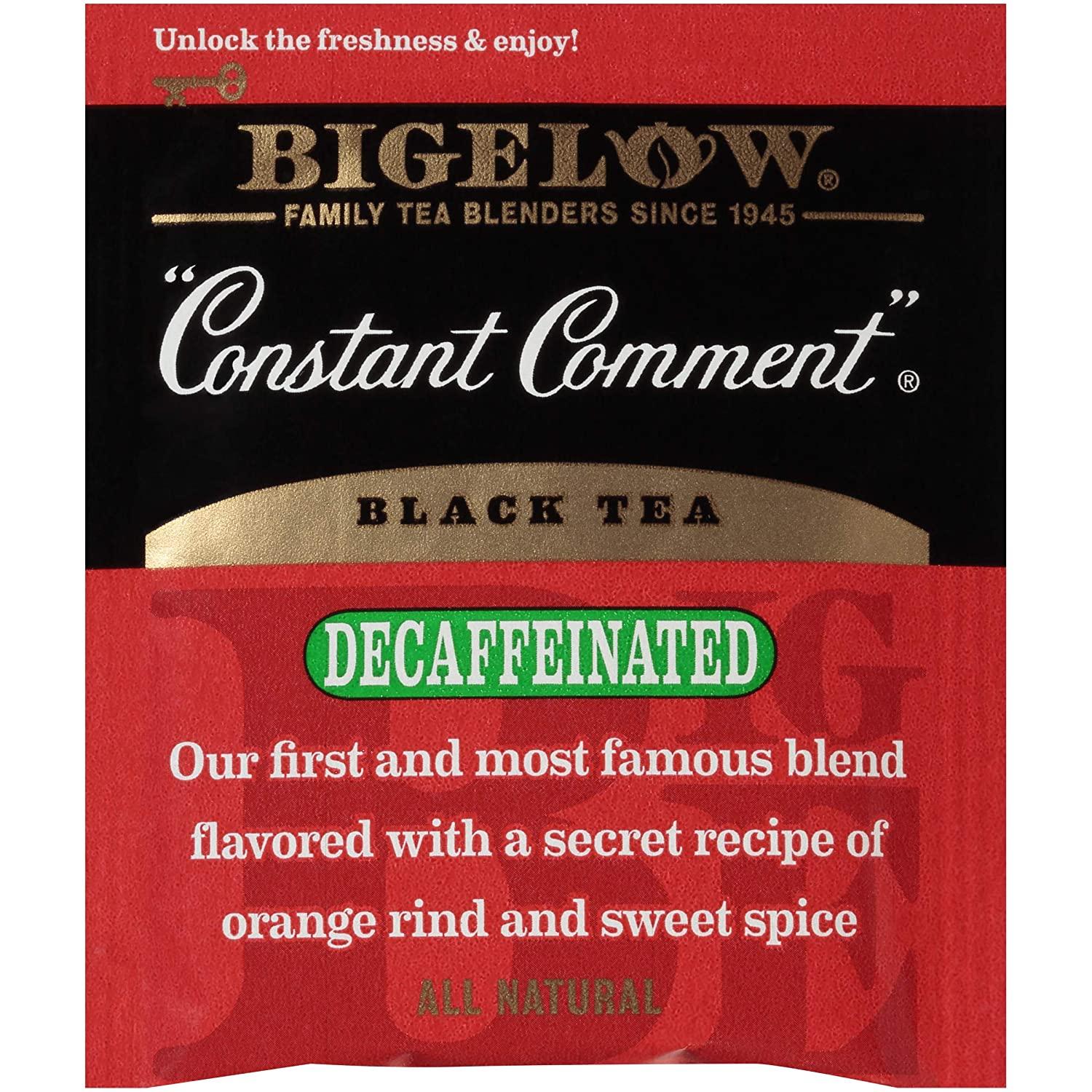 Bigelow Decaffeinated Constant Comment Black Tea, 20 Count (Pack of 6 ...