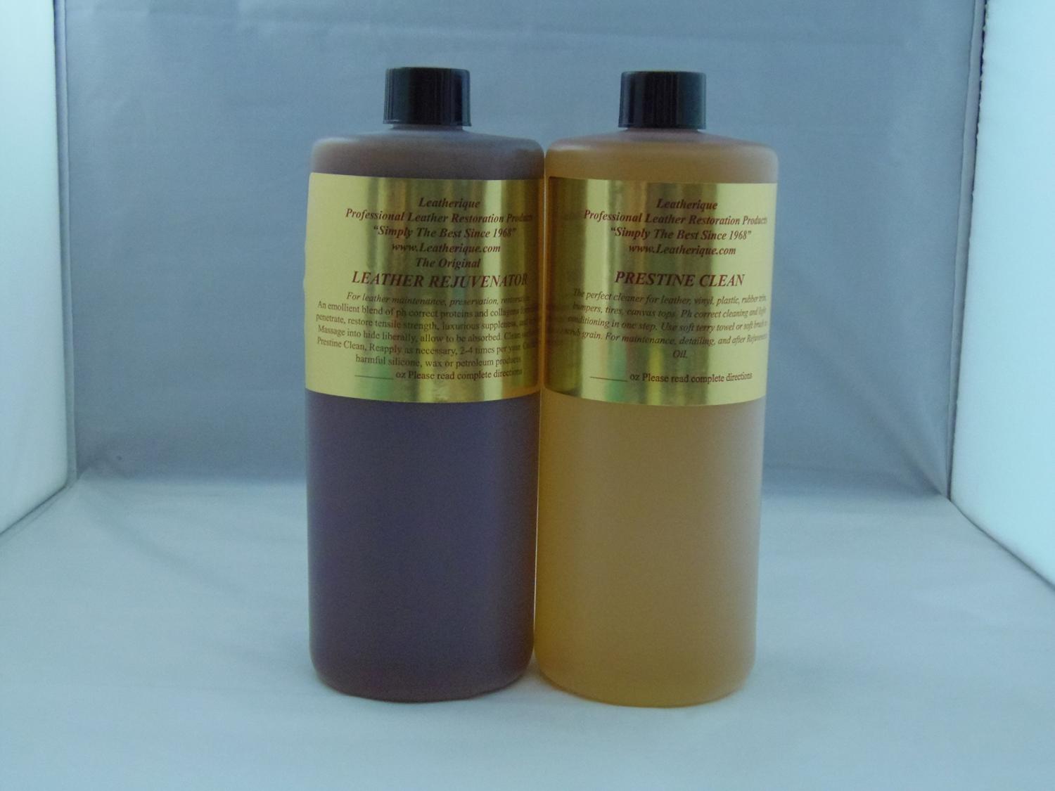 Leatherique Leather Rejuvenator & Prestine Clean 32 Oz Duo | Buy Now ...