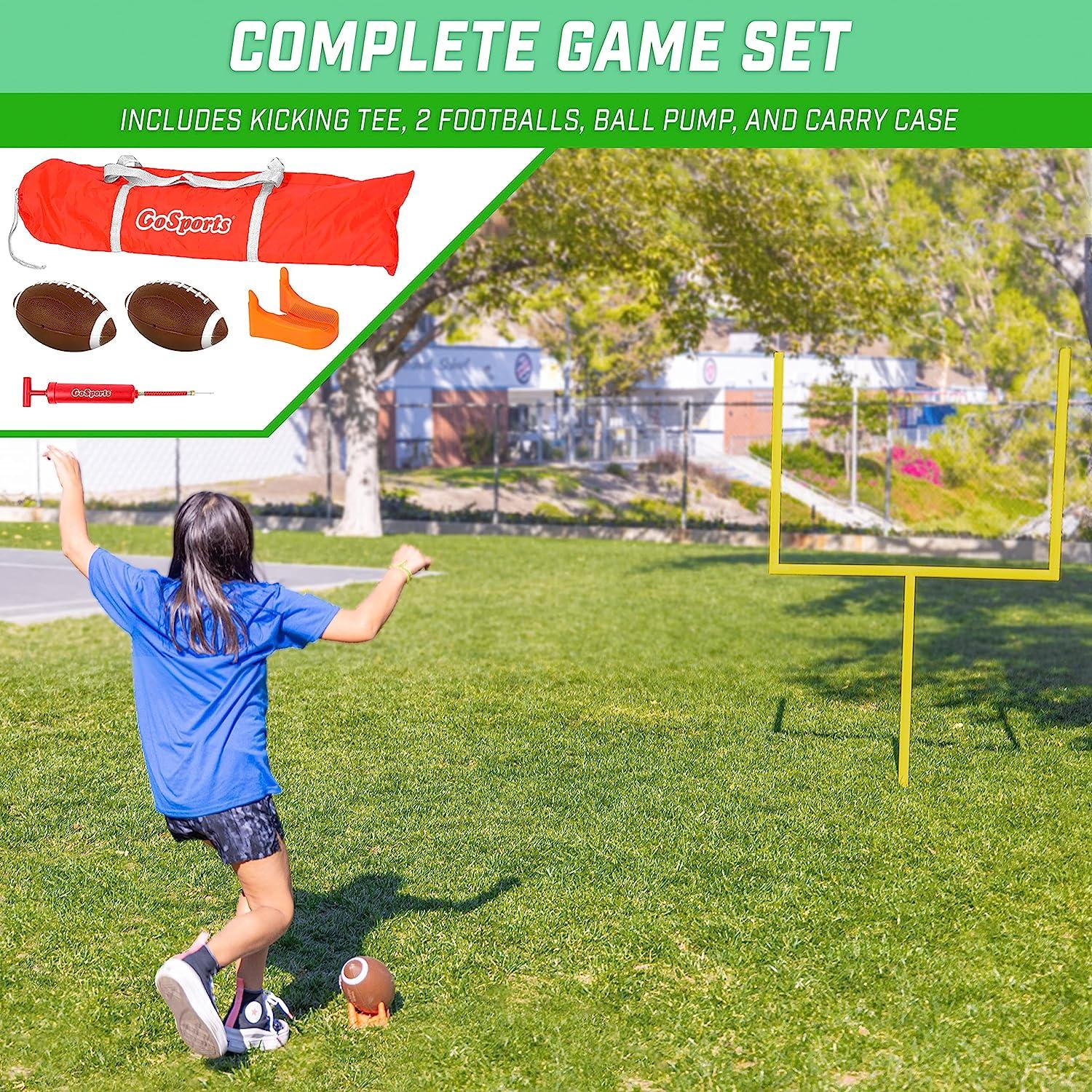 GoSports Football Field Goal Post Set - 6 ft Standard Size with 2 ...