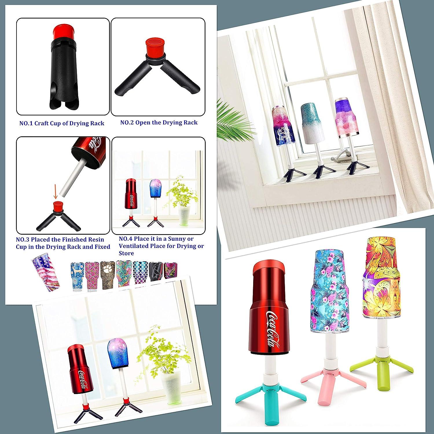 Blue Cup Drying Stander Holder for DIY Glitter Epoxy Tumblers - Cup ...