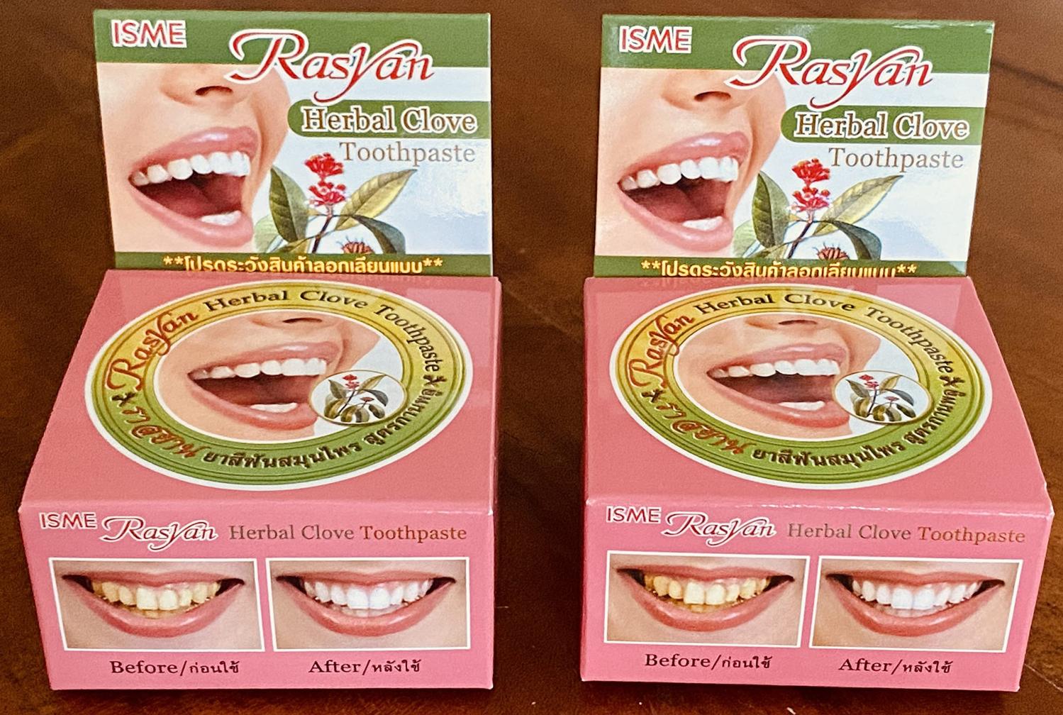 3 Rasyan ISME Herbal Clove Toothpaste - Anti-Bacterial Bad Breath ...