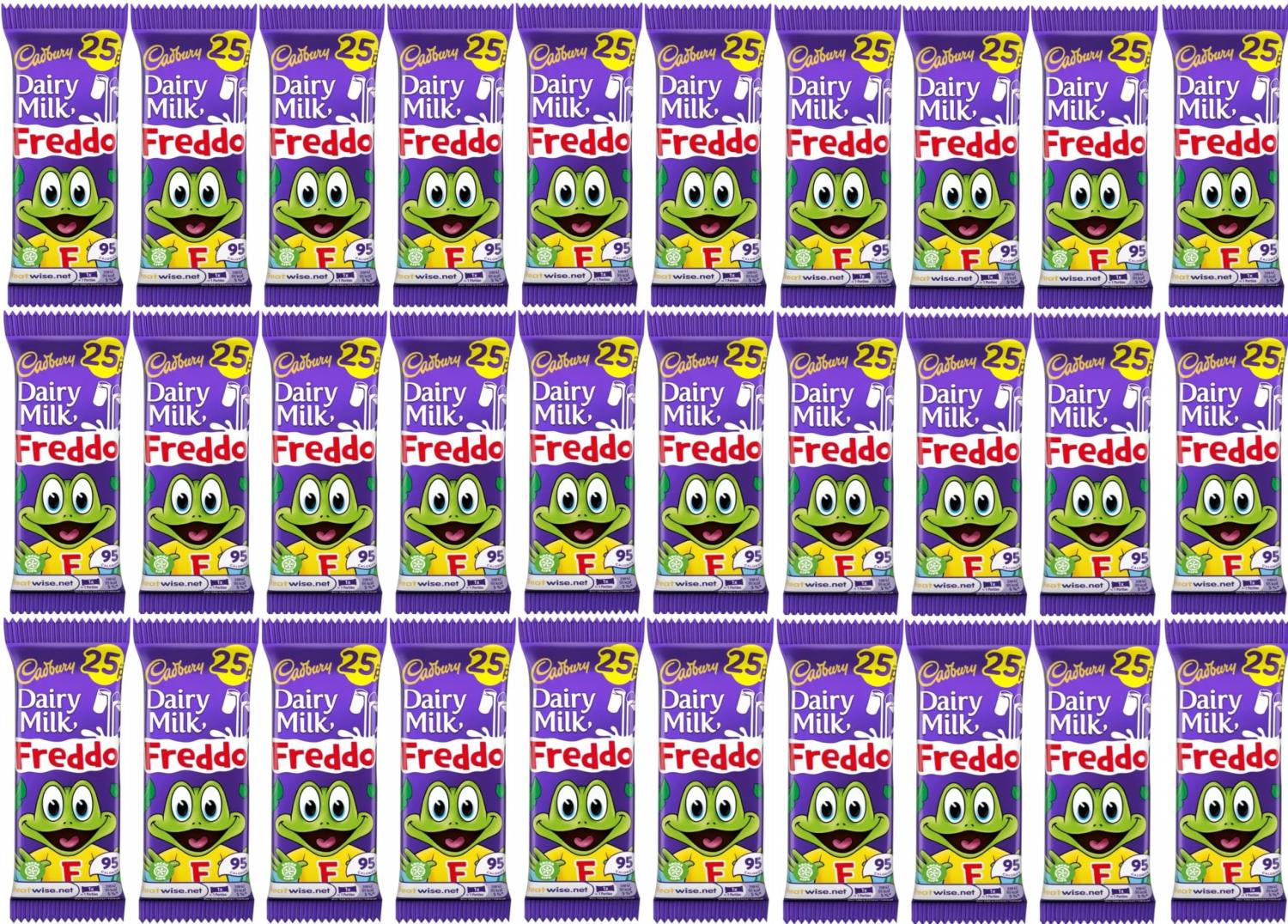 Cadbury Dairy Milk Freddo Chocolate Bar 18g Kids Childrens Party Goody ...