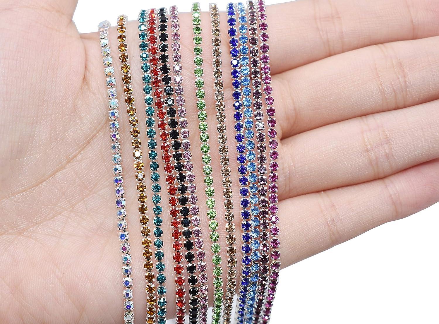 KAOYOO 12 Yards Crystal Rhinestone Chain Trim for DIY Sewing Crafts ...