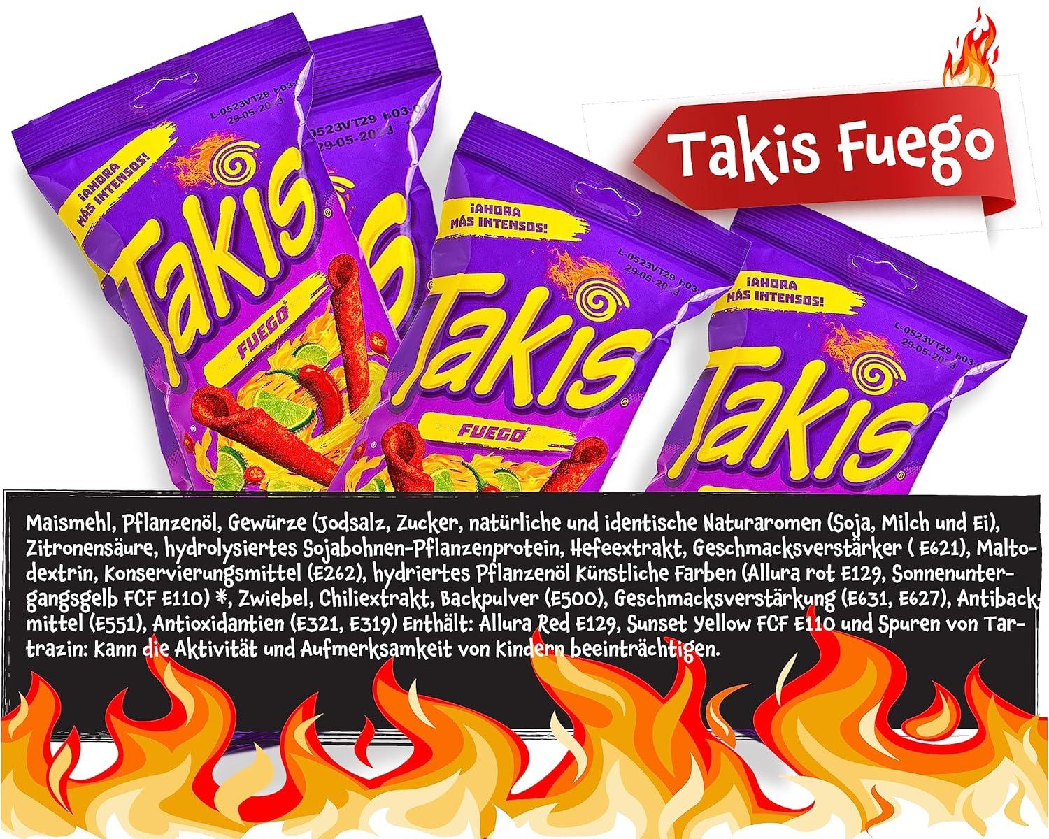Buy Takis Chips Fuego - Pack of 2 (280g Each) | Spicy Chips Bulk Box ...