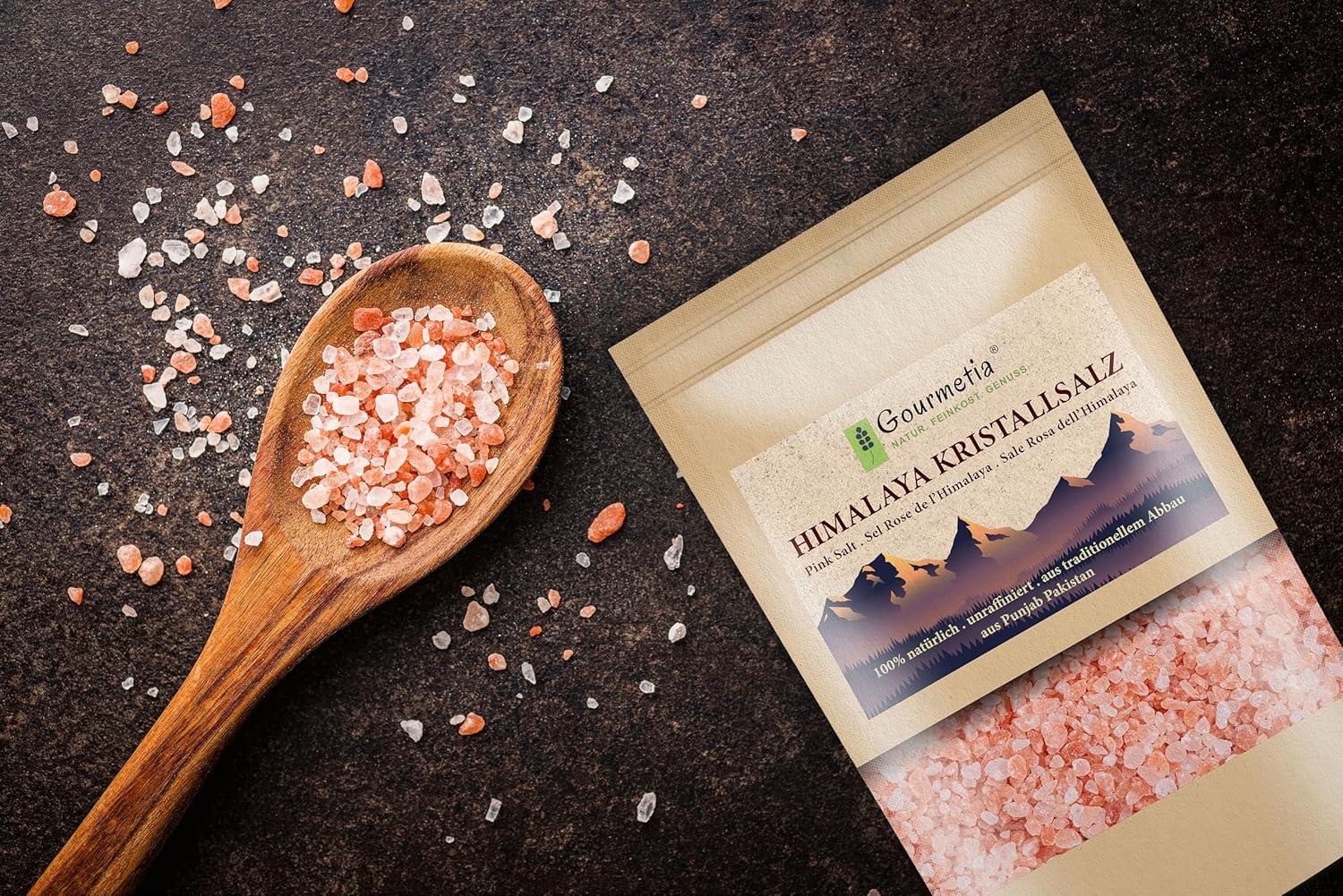 Gourmetia Himalaya Salt Coarse 400g - Premium Pink Crystal Rock Salt ...