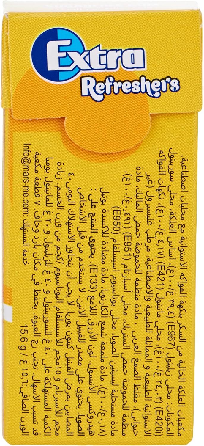 Extra Refreshers Tropical Chewing Gum Box 7 Pieces