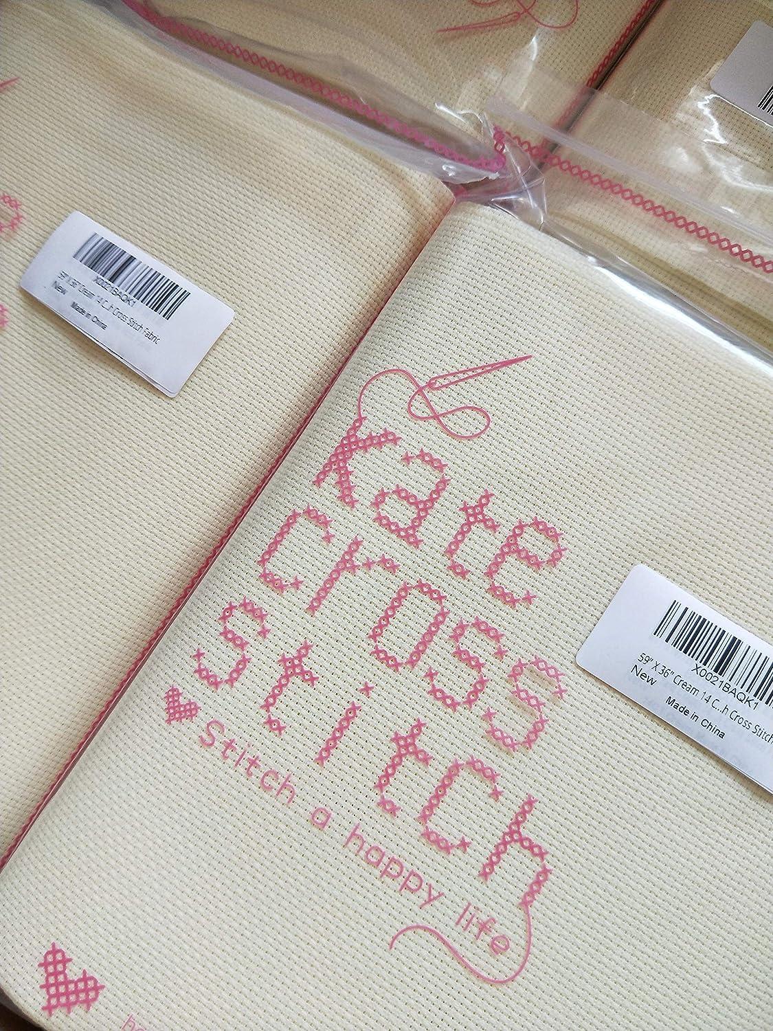 59x36 Cream 14 Ct Counted Cotton Aida Cloth - Cross Stitch Fabric | Buy ...