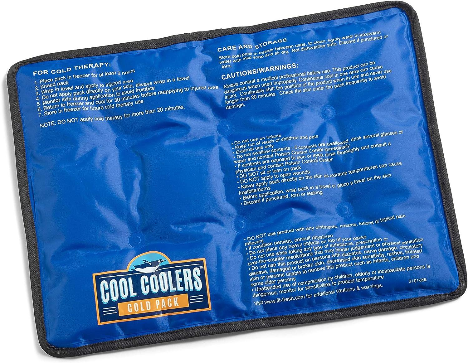 Cool Coolers Flexible Gel Ice Pack Standard Large - Reusable Cold ...