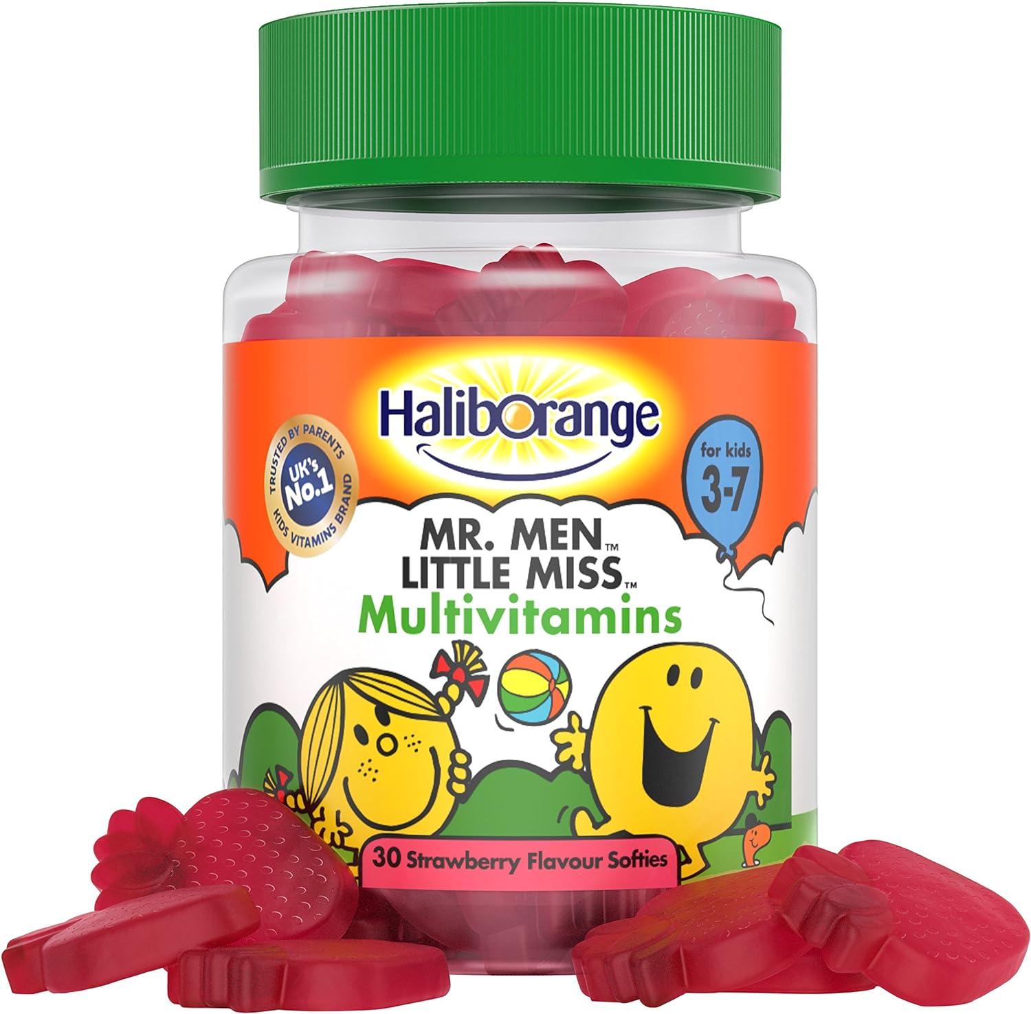 Haliborange Kids Mr. Men Little Miss Strawberry Multivitamin Softie ...