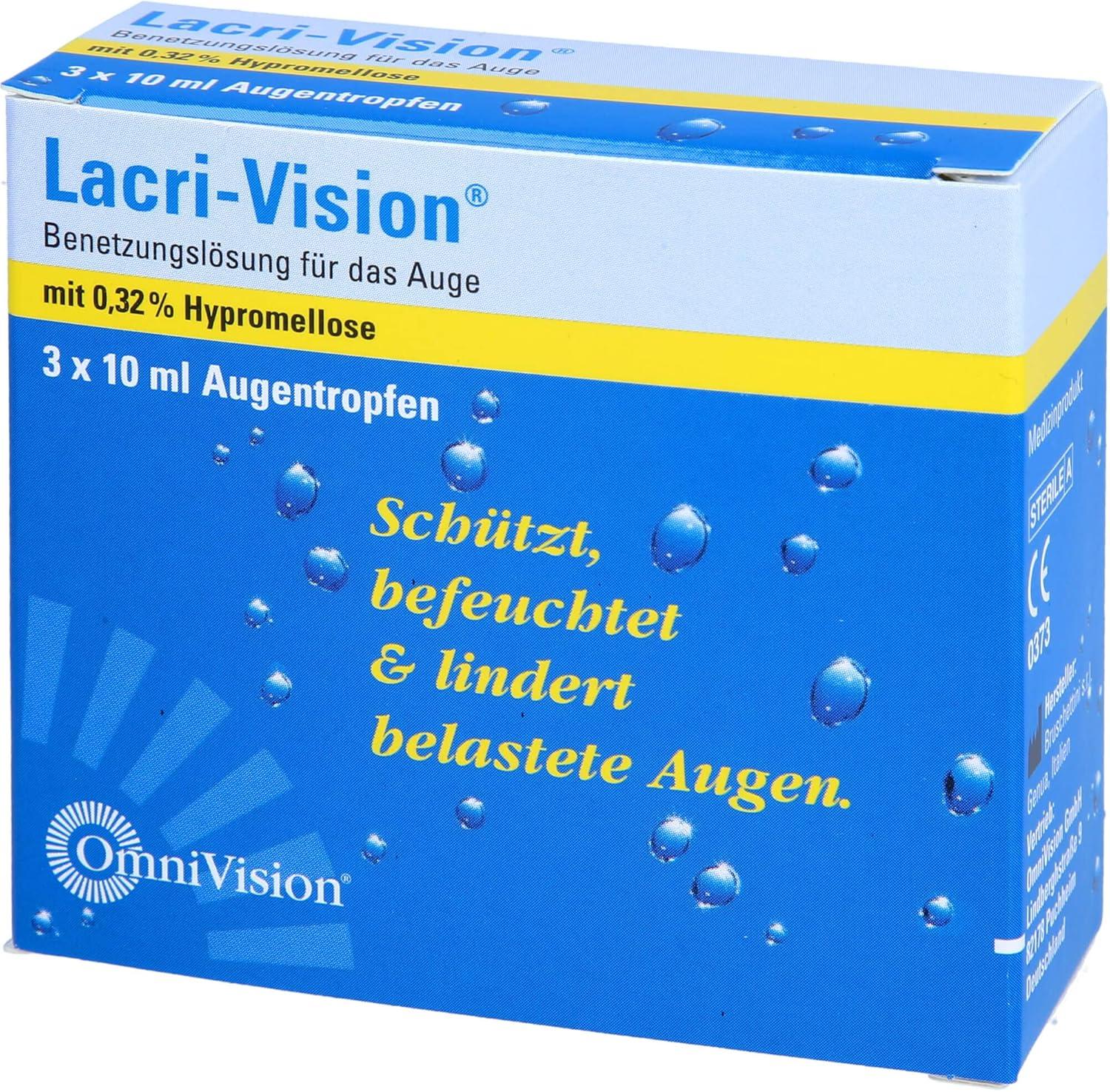 Lacri Vision Eye Drops - Soothing Relief for Dry Eyes | 3x10 ml ...