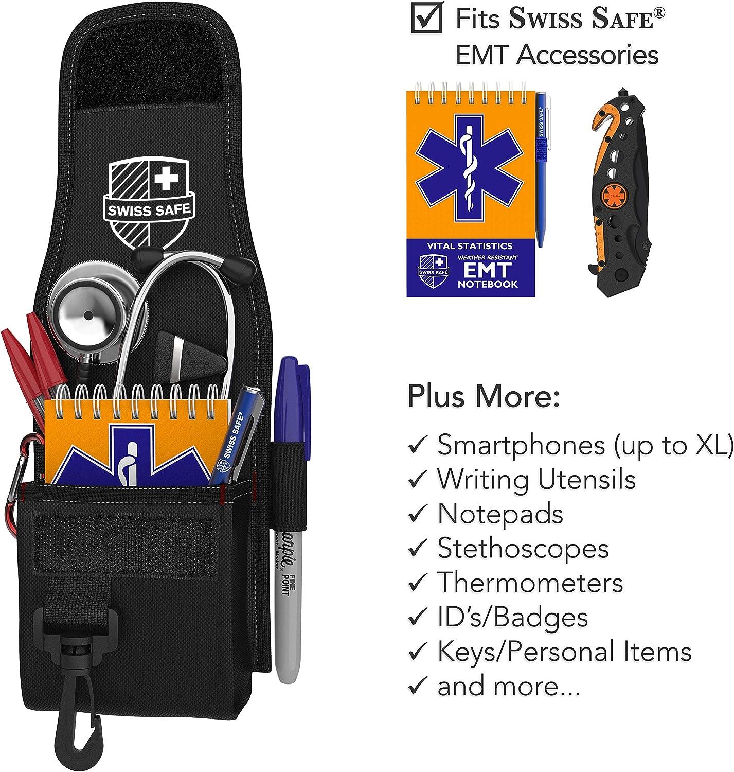 Swiss Safe EMT Survival First Aid Kit - Fully Stocked 22 Piece Set with ...