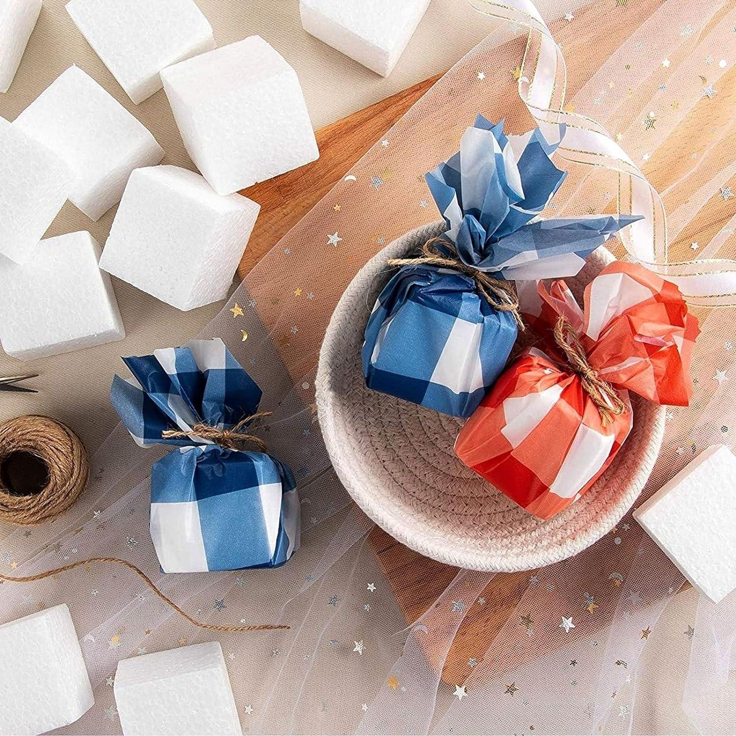 36 Pack Blank Foam Cubes and Square Blocks for Crafts and School ...