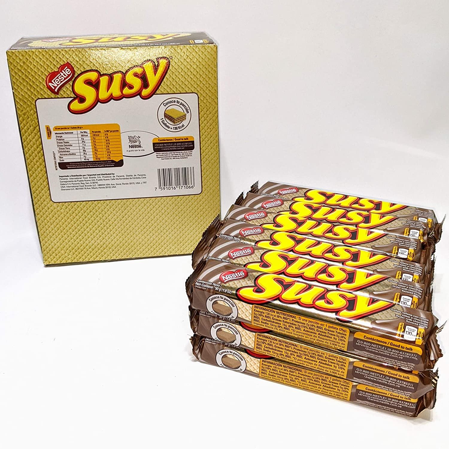 Venezuelan Susy Maxi Galleta Rellena con Crema de Chocolate 18 units x ...