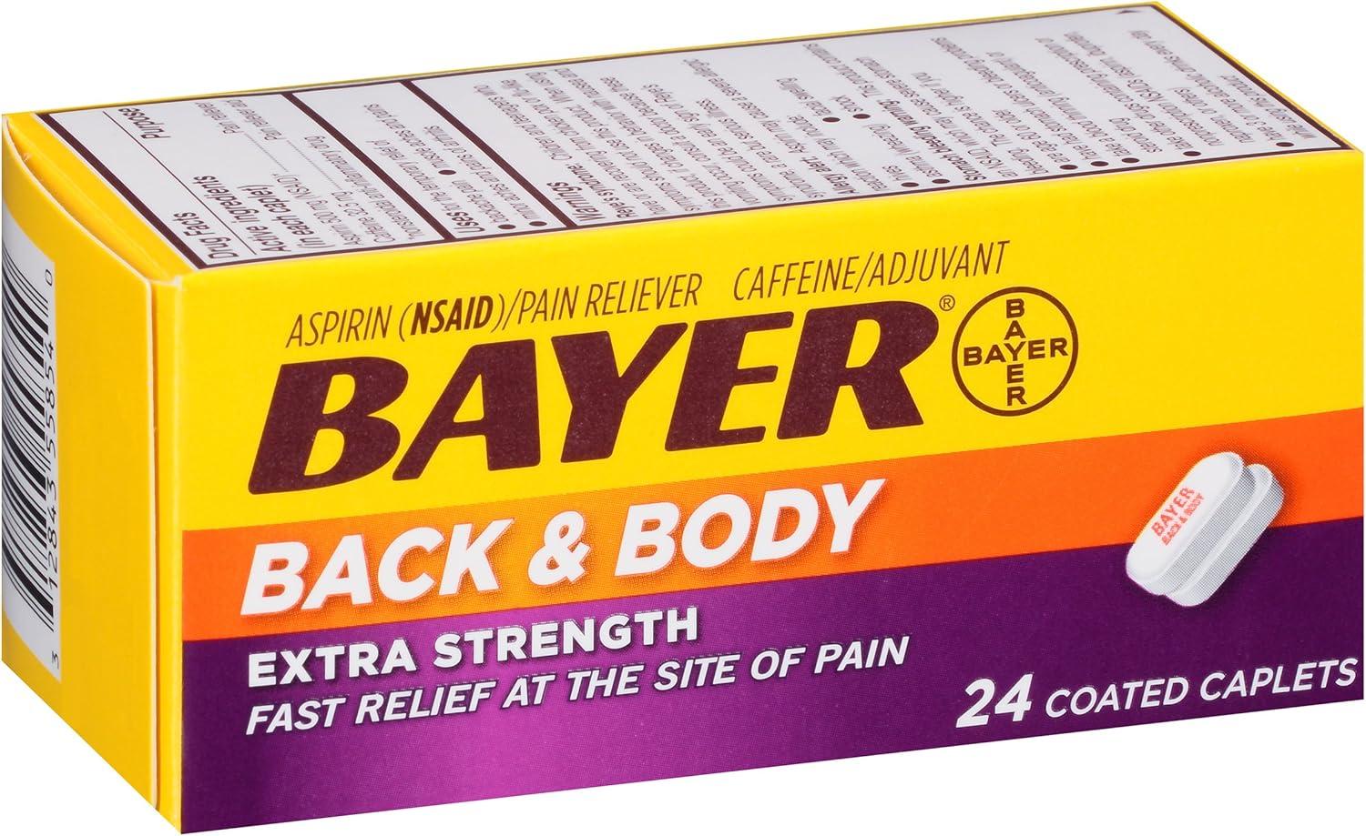 Buy Bayer Back & Body Aspirin 500mg Coated Tablets - Pain Reliever with ...