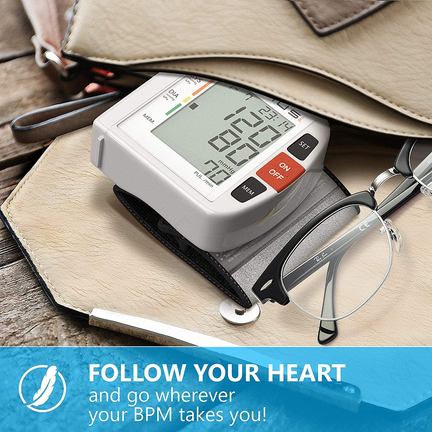Digital Wrist Blood Pressure Monitor - Fully Automatic with Large LCD ...