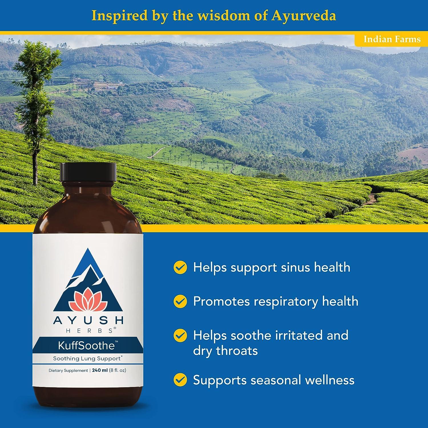 Ayush Herbs Kuffsoothe - All-Natural Ayurvedic Throat & Bronchial ...