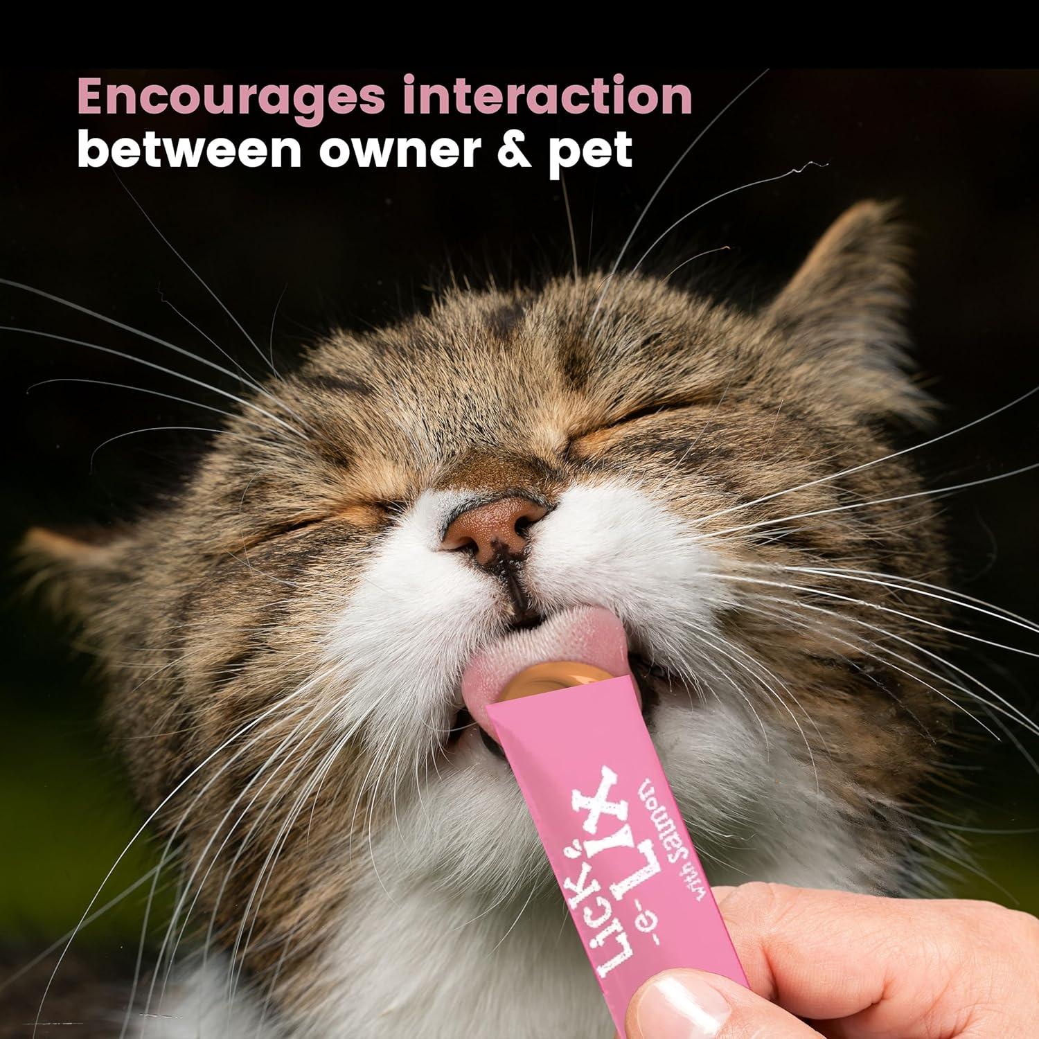 Cat Treats bundle contains Lick e Lix Salmon Webbox Licky Lix Kitten Treats and Snacks Lick-e ...