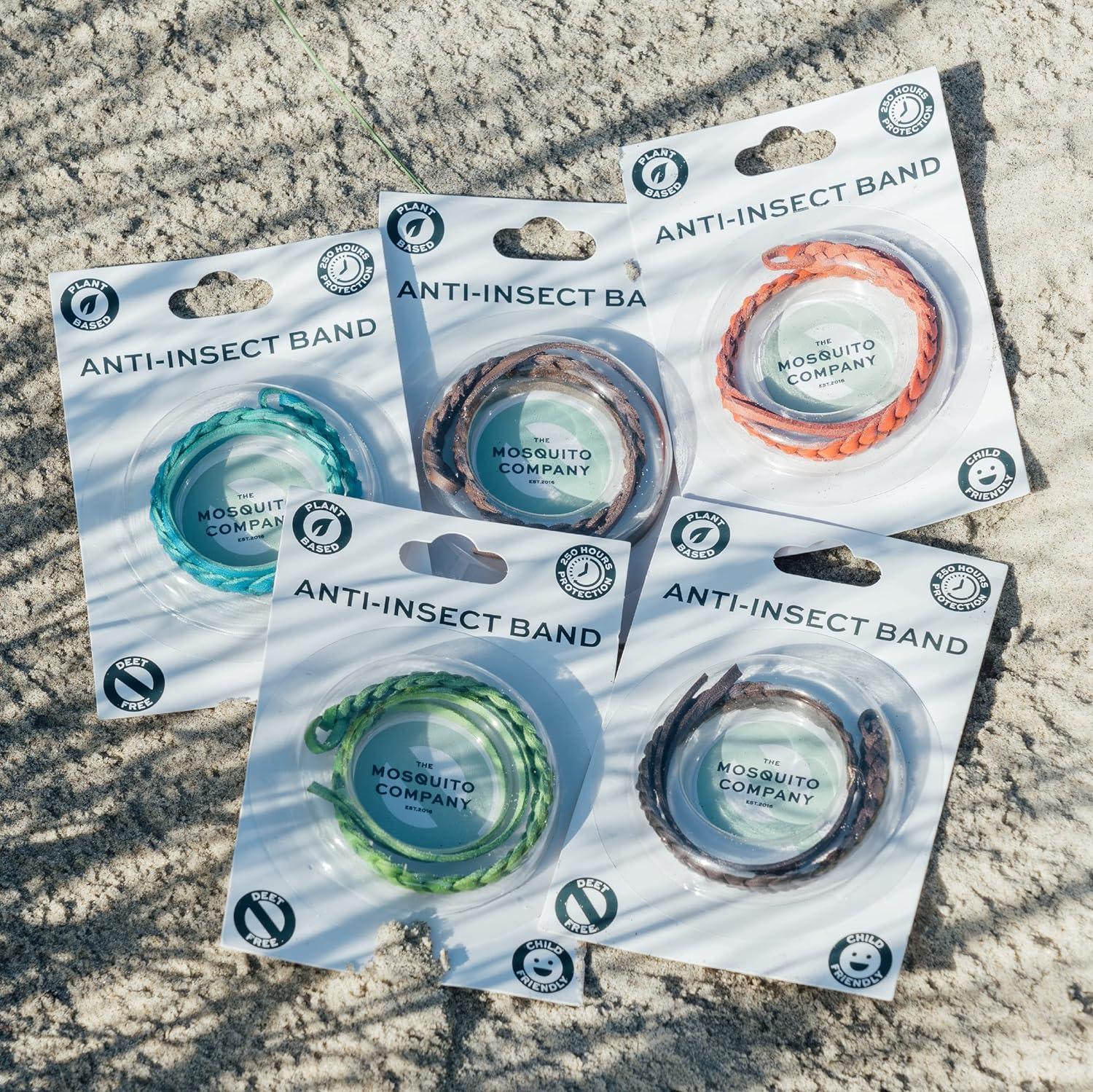 5 Leather Adjustable Anti-Insect Bands | 250 Hrs Protection | Deet-Free ...