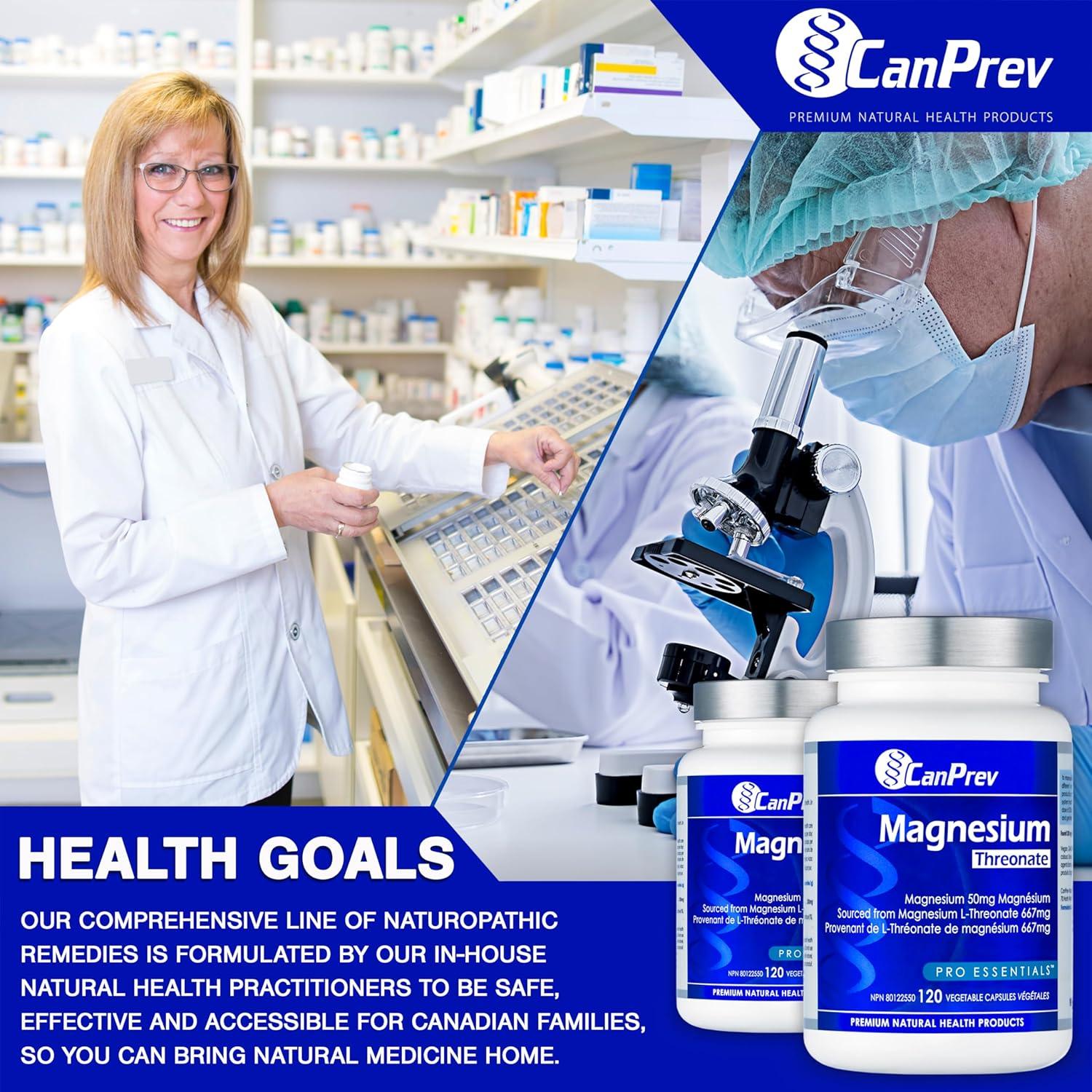 CANPREV Magnesium L-Threonate 120 Vegan Caps - Enhanced Cognitive ...