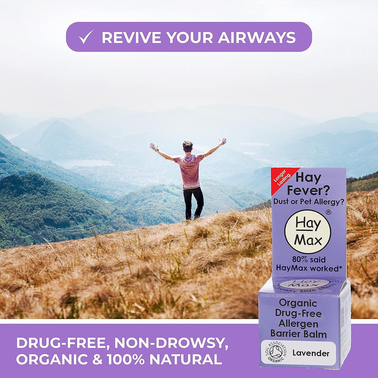 HayMax Lavender Allergen Barrier Balm 5ml - Organic Non-Drowsy Relief ...