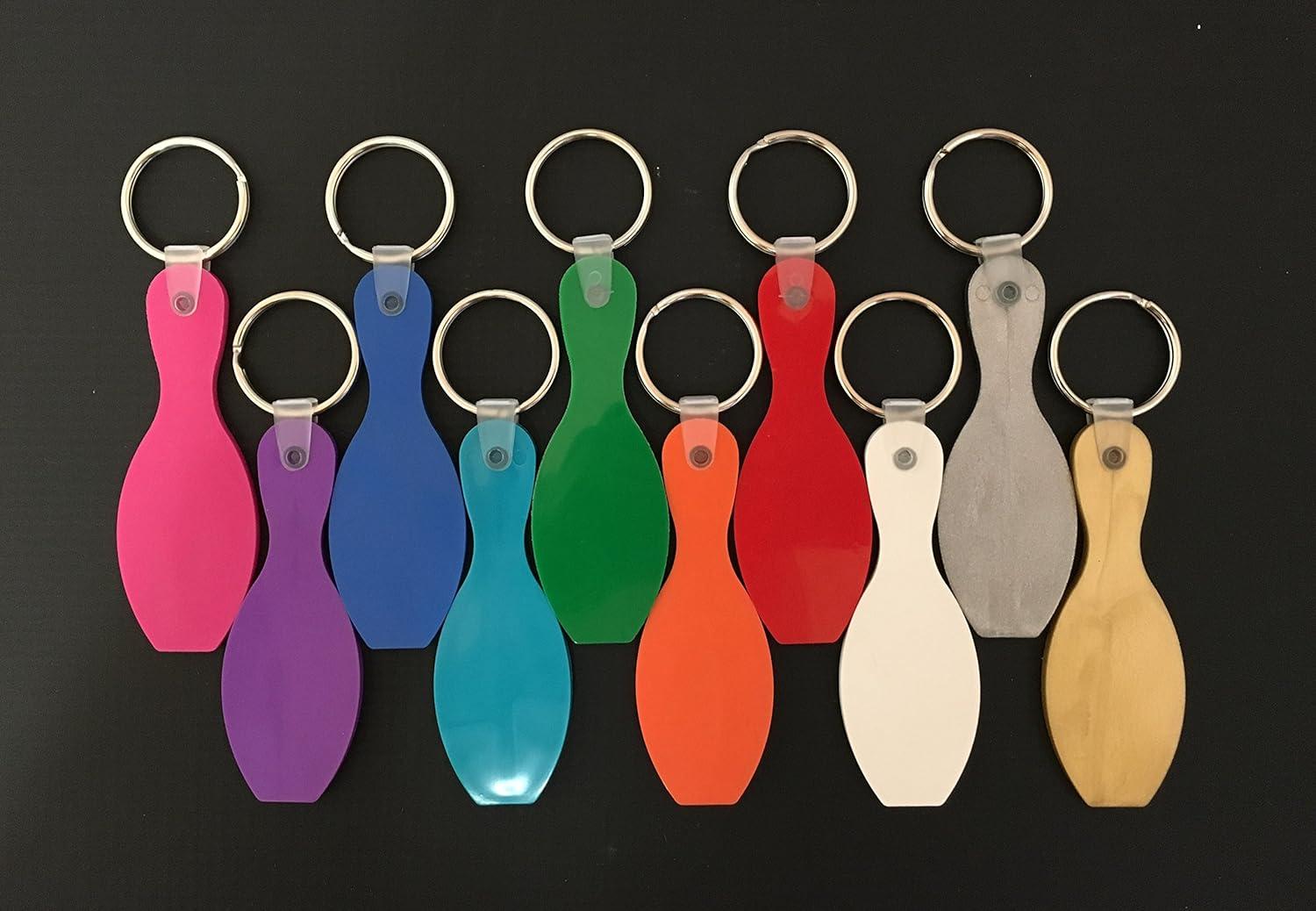Bowling Pin Key Chains - 10 Pack Assorted Colors | Buy Now with Express ...