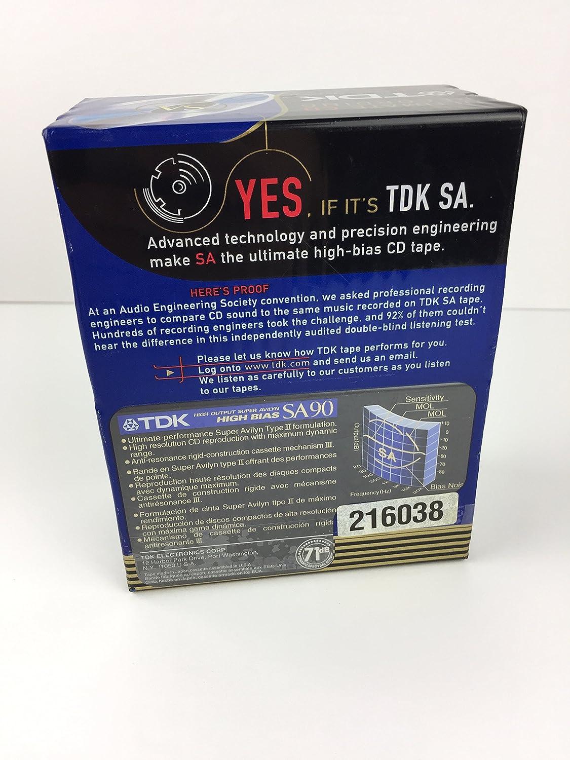 TDK SA90 8-Pack Blank Audio Cassette Tapes - High-Quality Recording ...