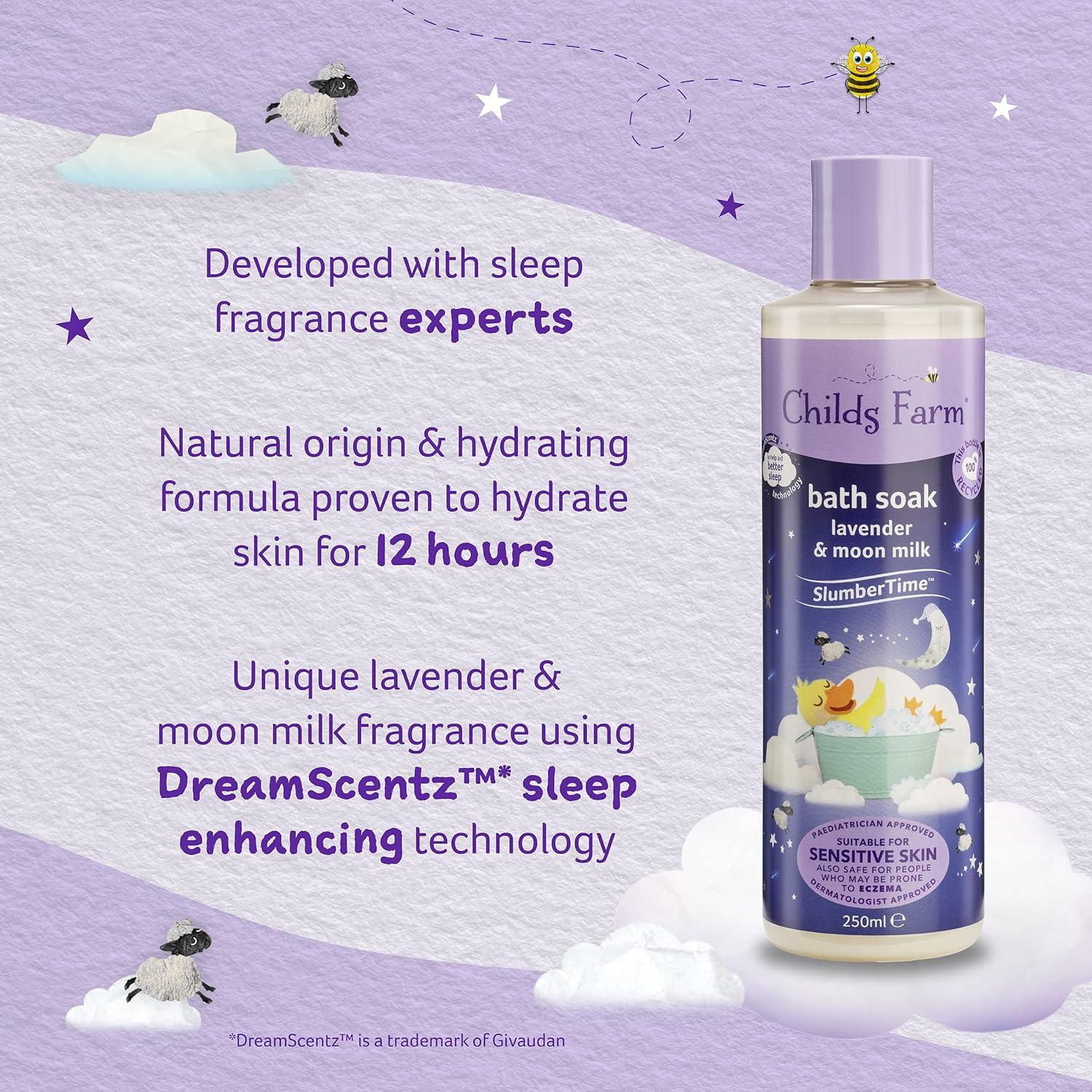 Childs Farm Slumber Time Sleep Bath Soak Lavender & Moon Milk 250ml ...
