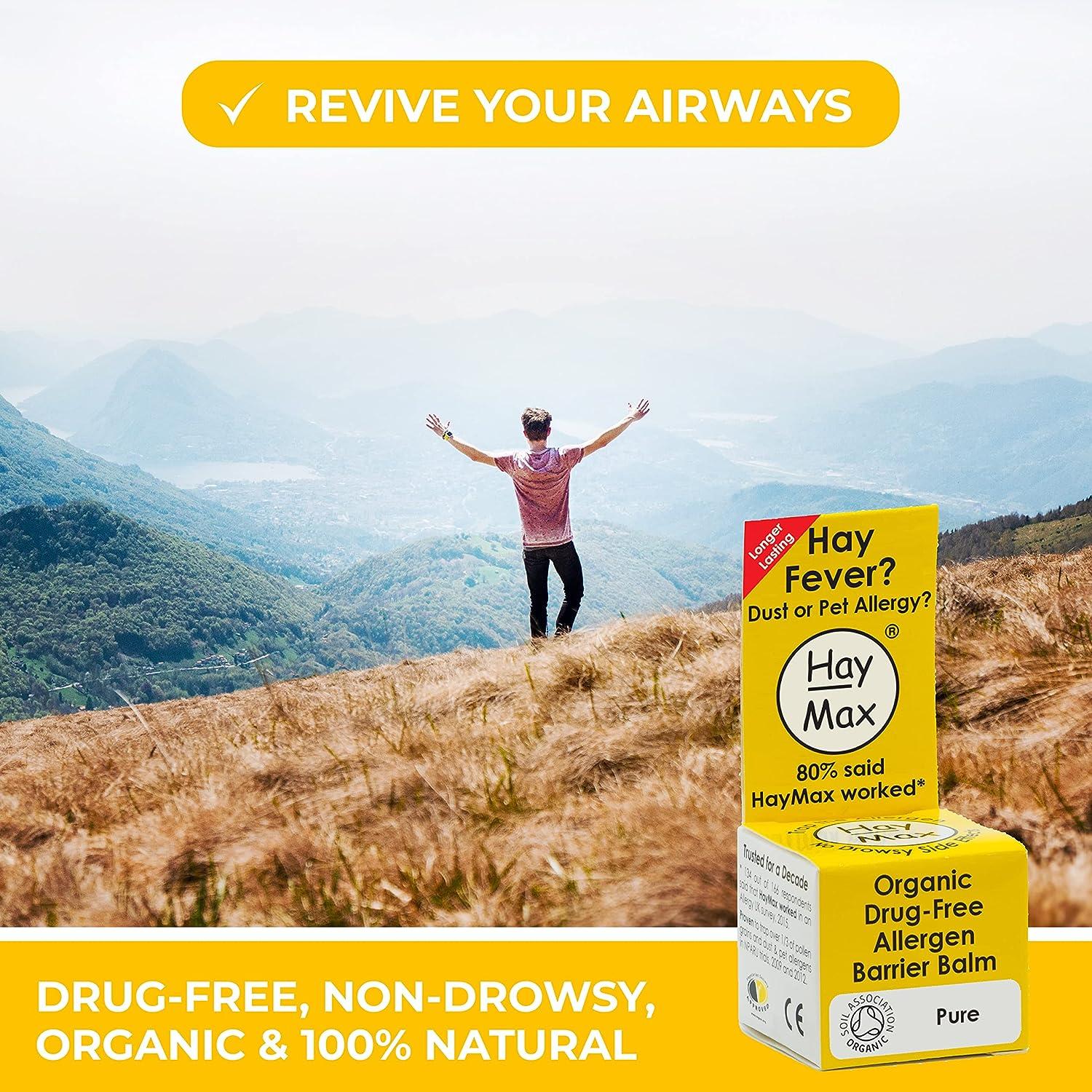 HayMax Allergen Barrier Balm 5ml - Organic Non-Drowsy Relief for Hay ...