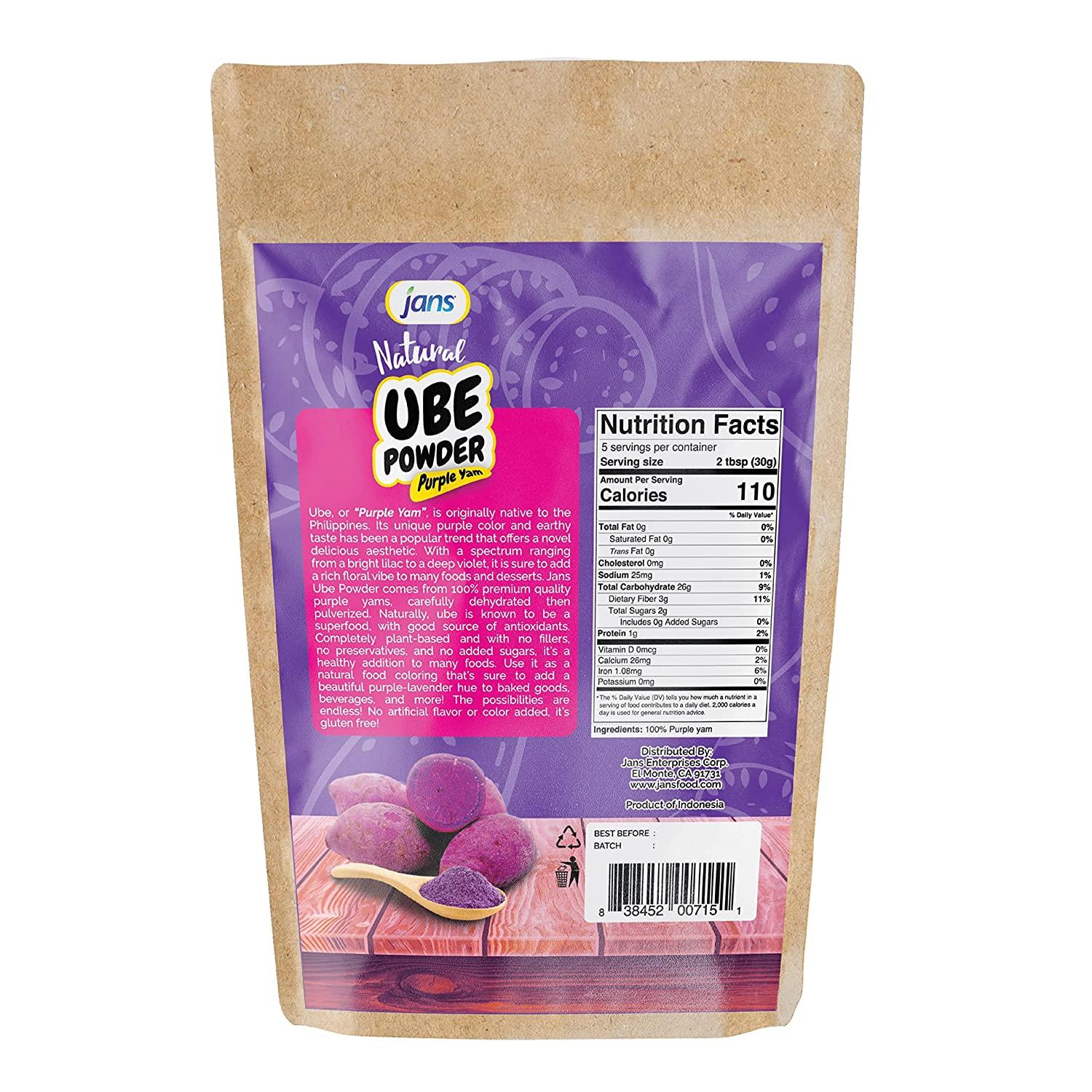 Jans Natural Ube (Purple Yam) Powder 5 oz - Premium Quality | Buy Now ...