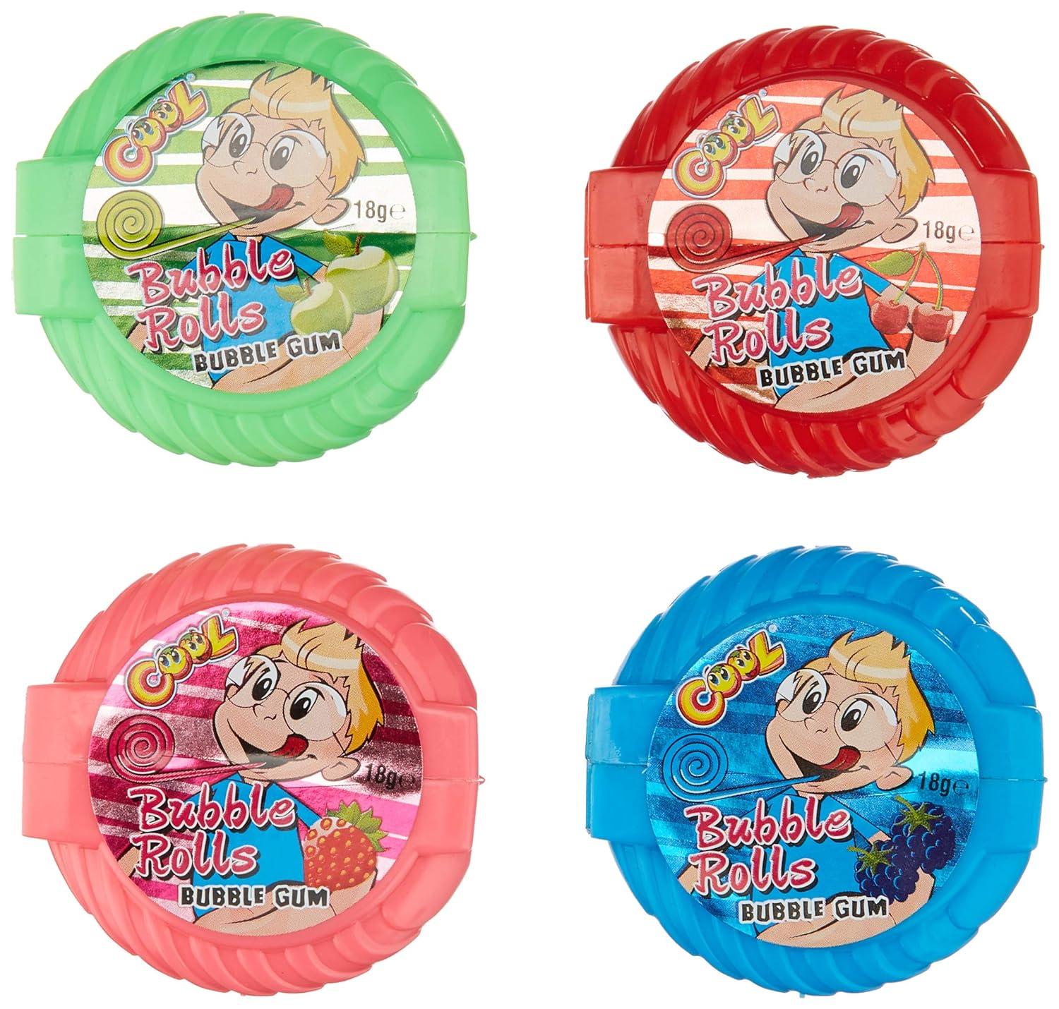 Buy Cool Bubble Rolls Chewing Gum Extra Wide 24-Pack (432g ...