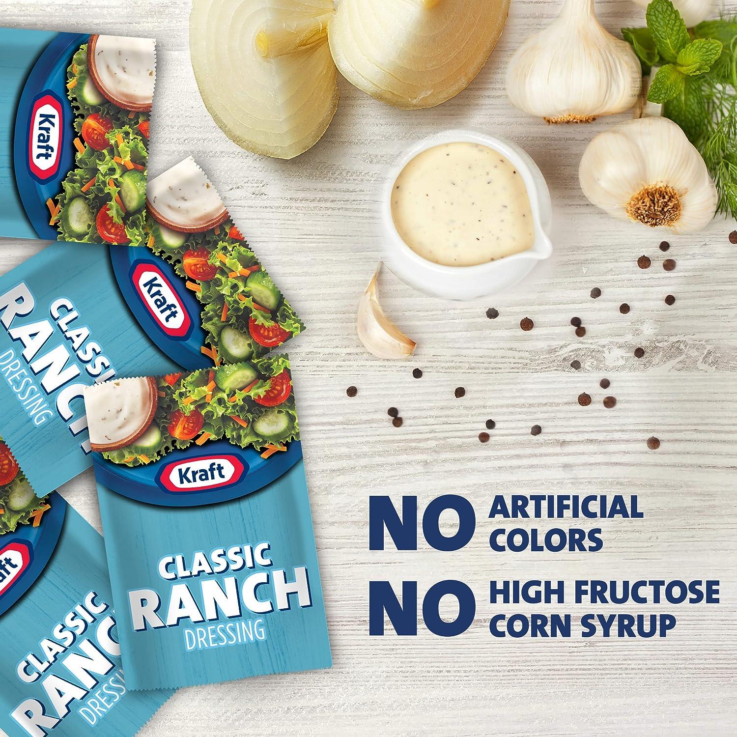 Kraft Ranch Salad Dressing Packets - 1.5 oz Single Serve, 60 Pack ...