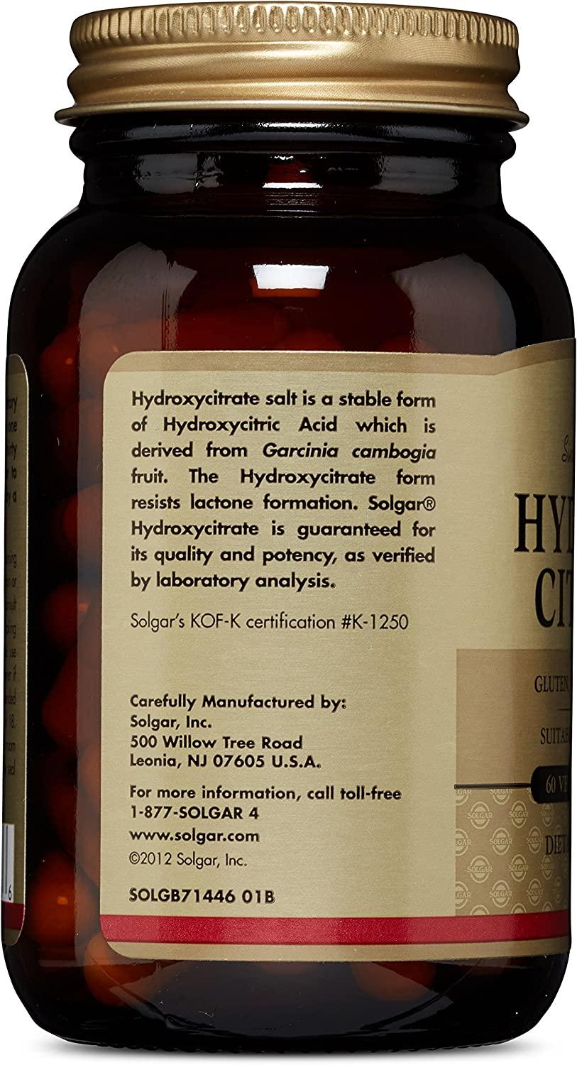 Solgar Hydroxy-Citrate 60 Veg Capsules | Natural Weight Management ...