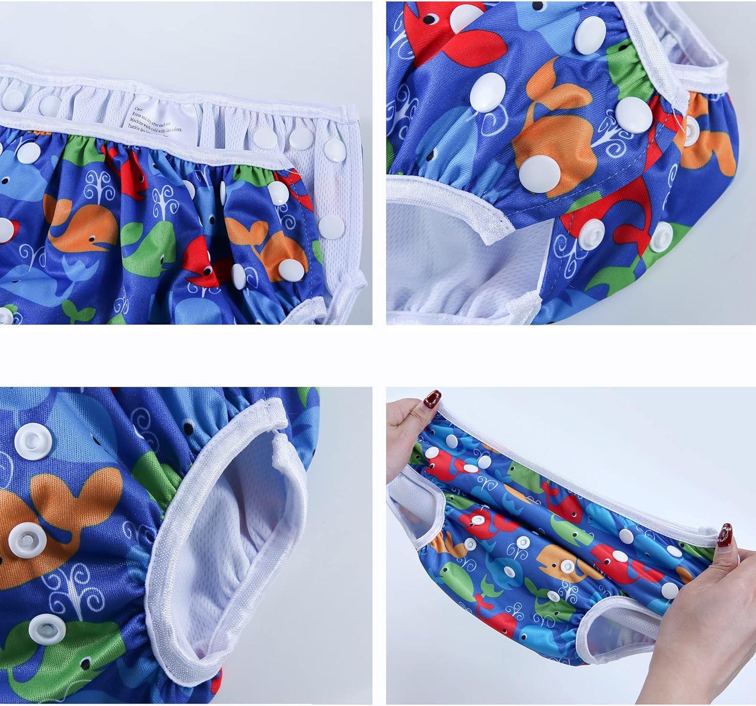 Mixidone Reusable Swimming Diaper for Toddlers | Adjustable Baby Swim ...
