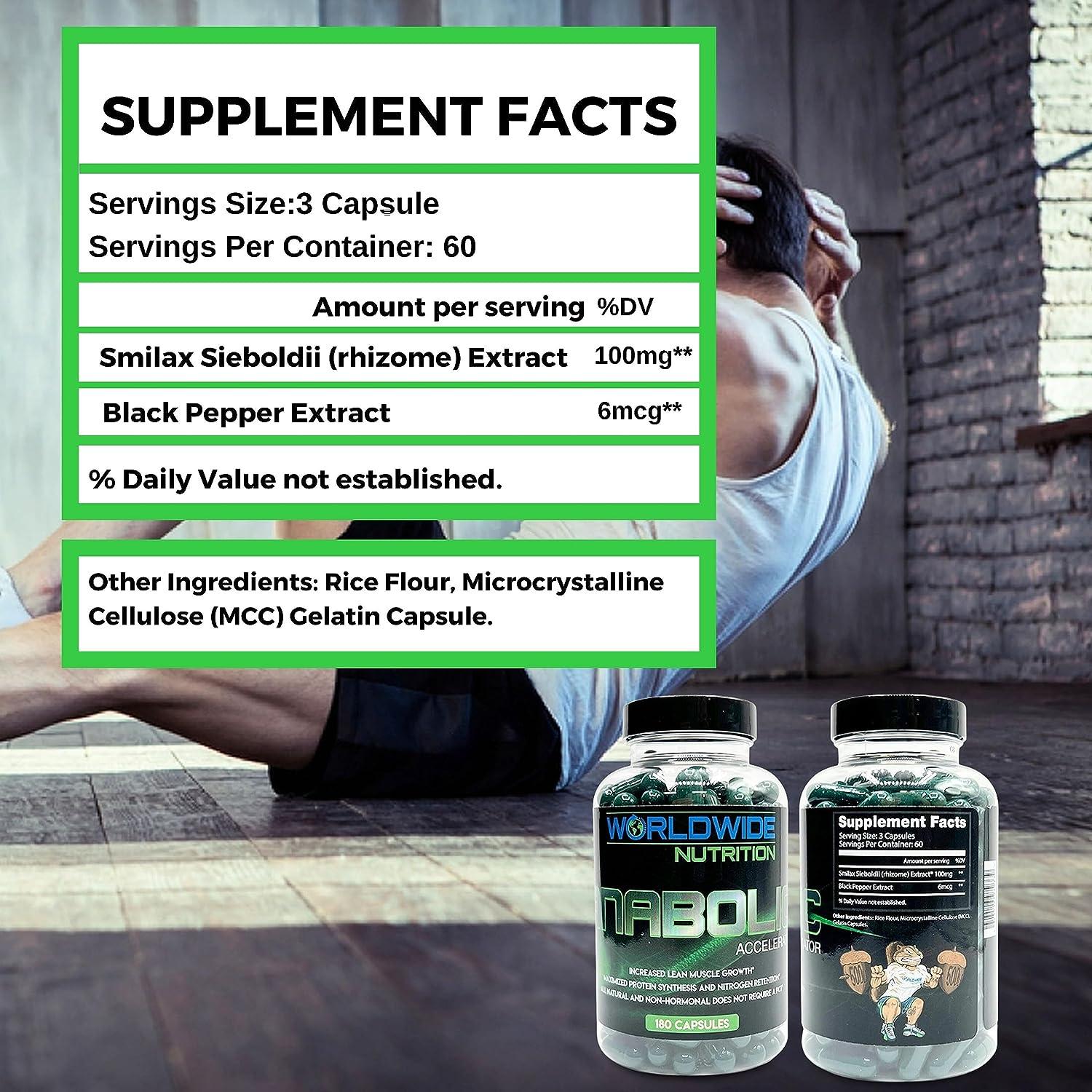 Worldwide Nutrition Anabolic Accelerator Supplement - Muscle Growth ...