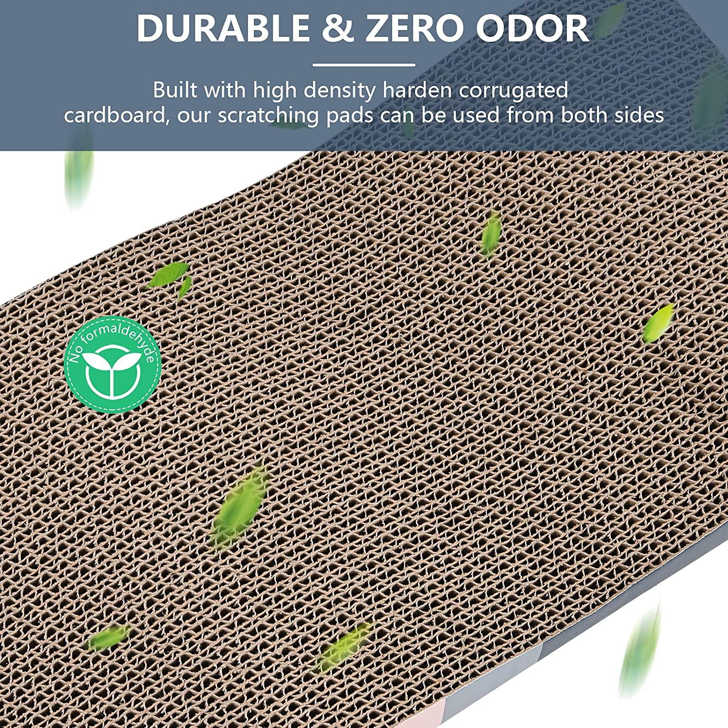 Adolug Cat Scratch Pad - Premium Reversible Cardboard Cat Scratcher ...