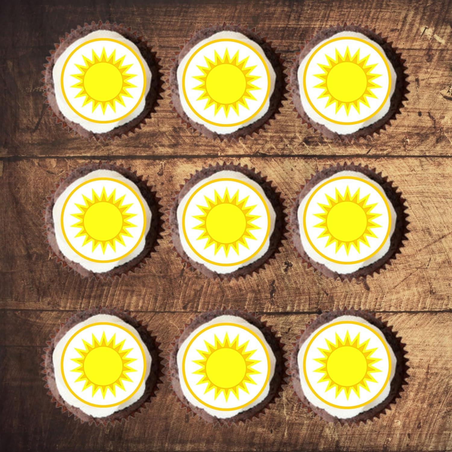 24 Sun Cake Topper Edible Sunshine Baby Shower Decorations First Trip ...
