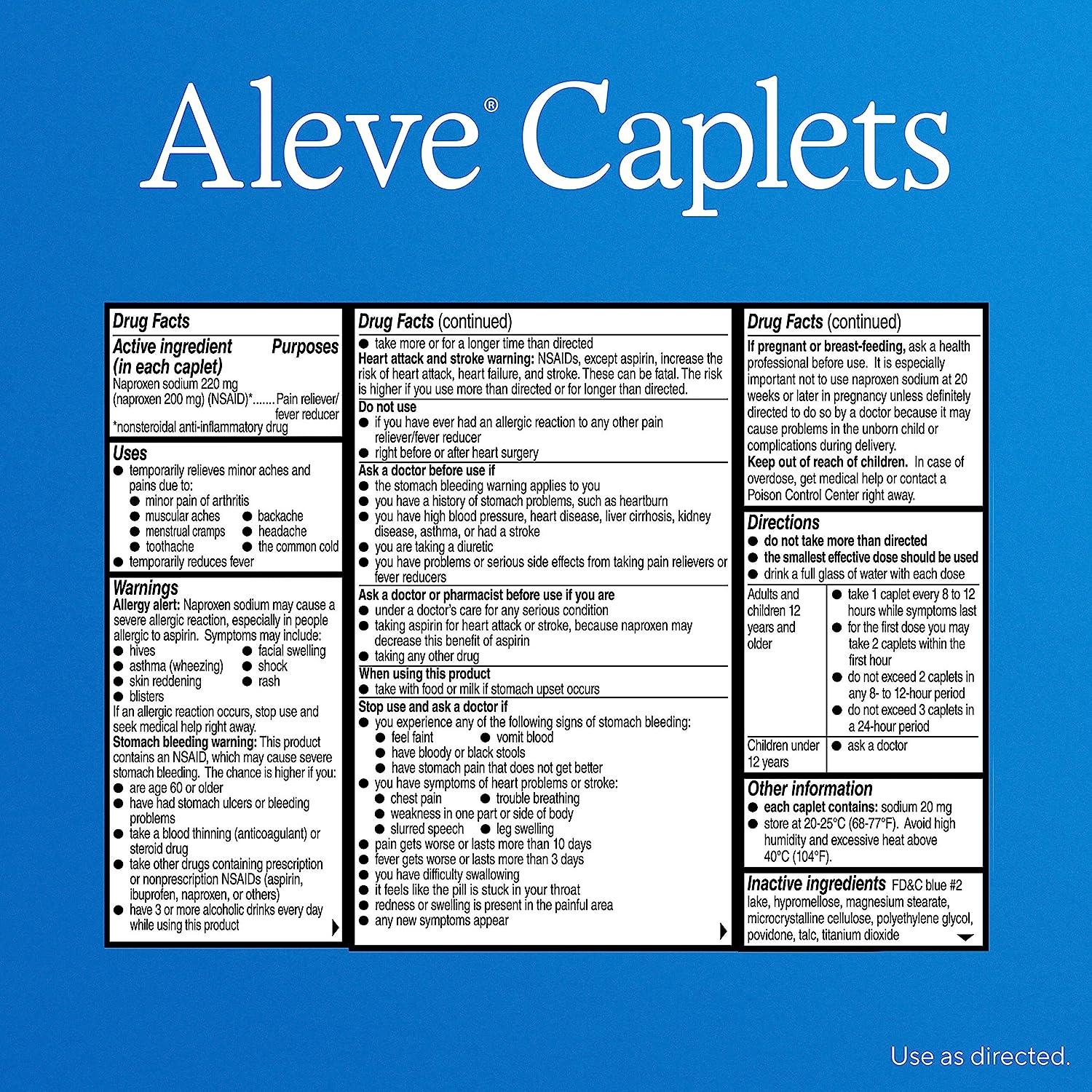 Aleve On The Go Pain Relief Sachet Dispenser - 60 Individual Pouches ...