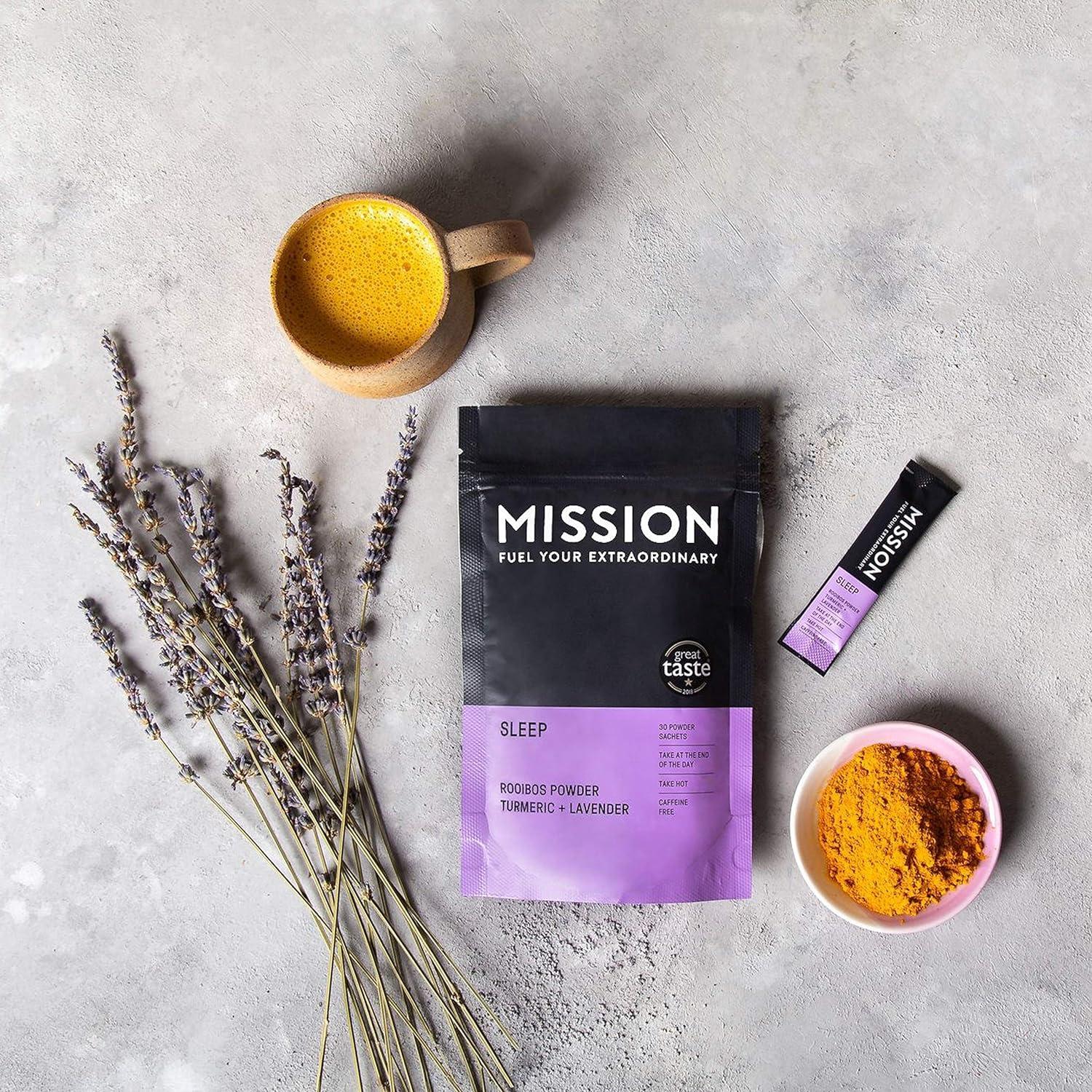 Sleep Matcha Tea - 10 Sachets | Rooibos Powder with Turmeric & Lavender ...