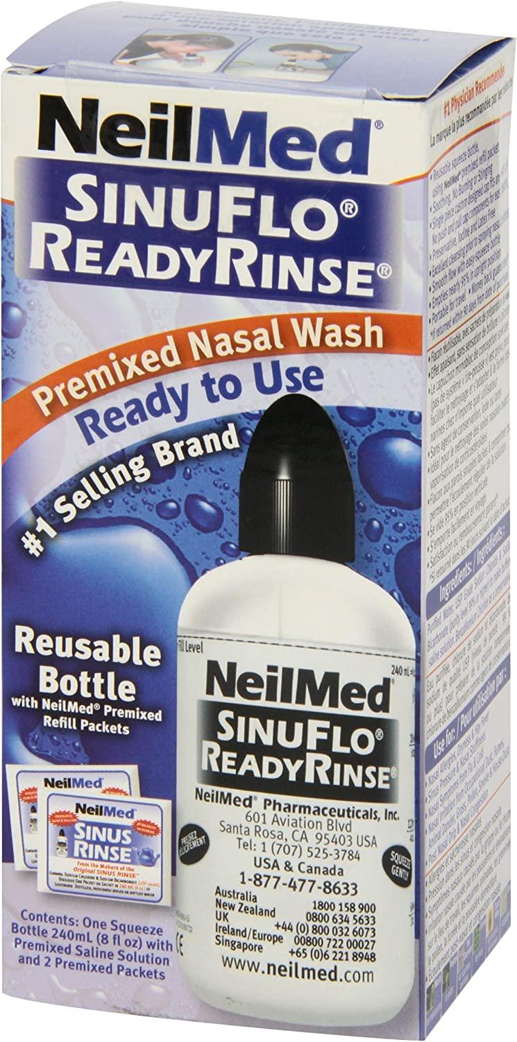 NeilMed SinuFlo Ready Rinse 8 fl oz - Pack of 1 | Nasal Rinse Solution ...