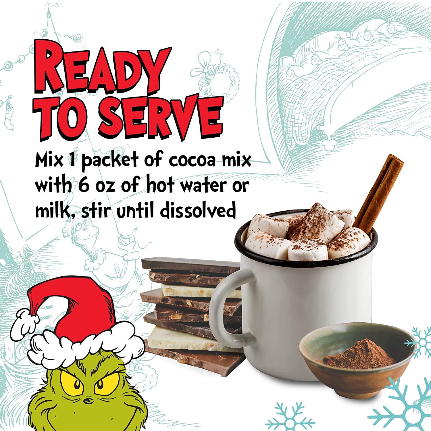 Dr Seuss The Grinch Hot Chocolate Mix Gift Set - 12 Cocoas of Grinchmas ...